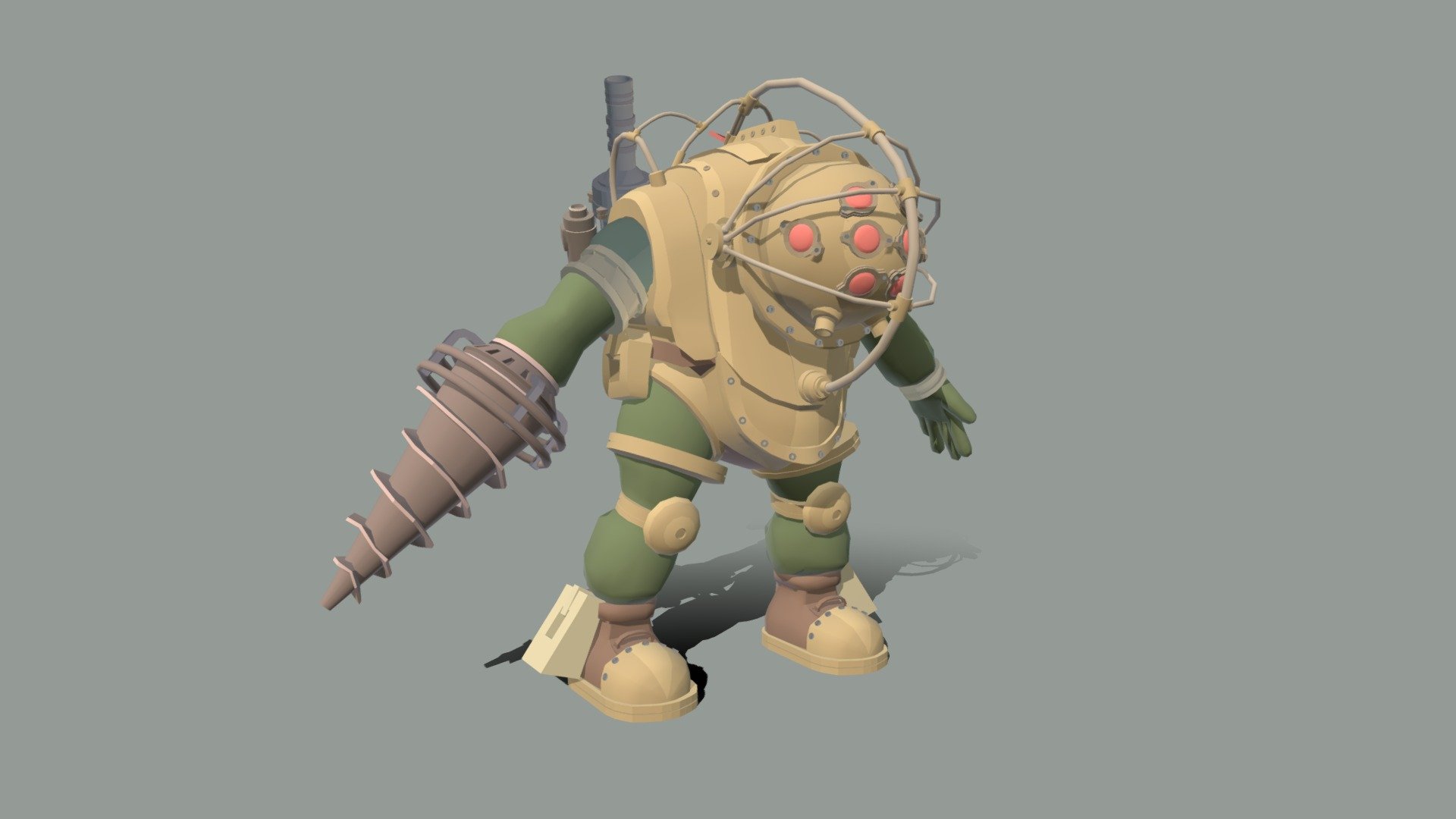 Bioshoсk Big Daddy - 3D model by essenae [0a7d36e] - Sketchfab