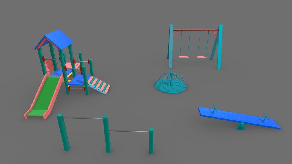Playground playthings toys - A 3D model collection by flewfatoo ...