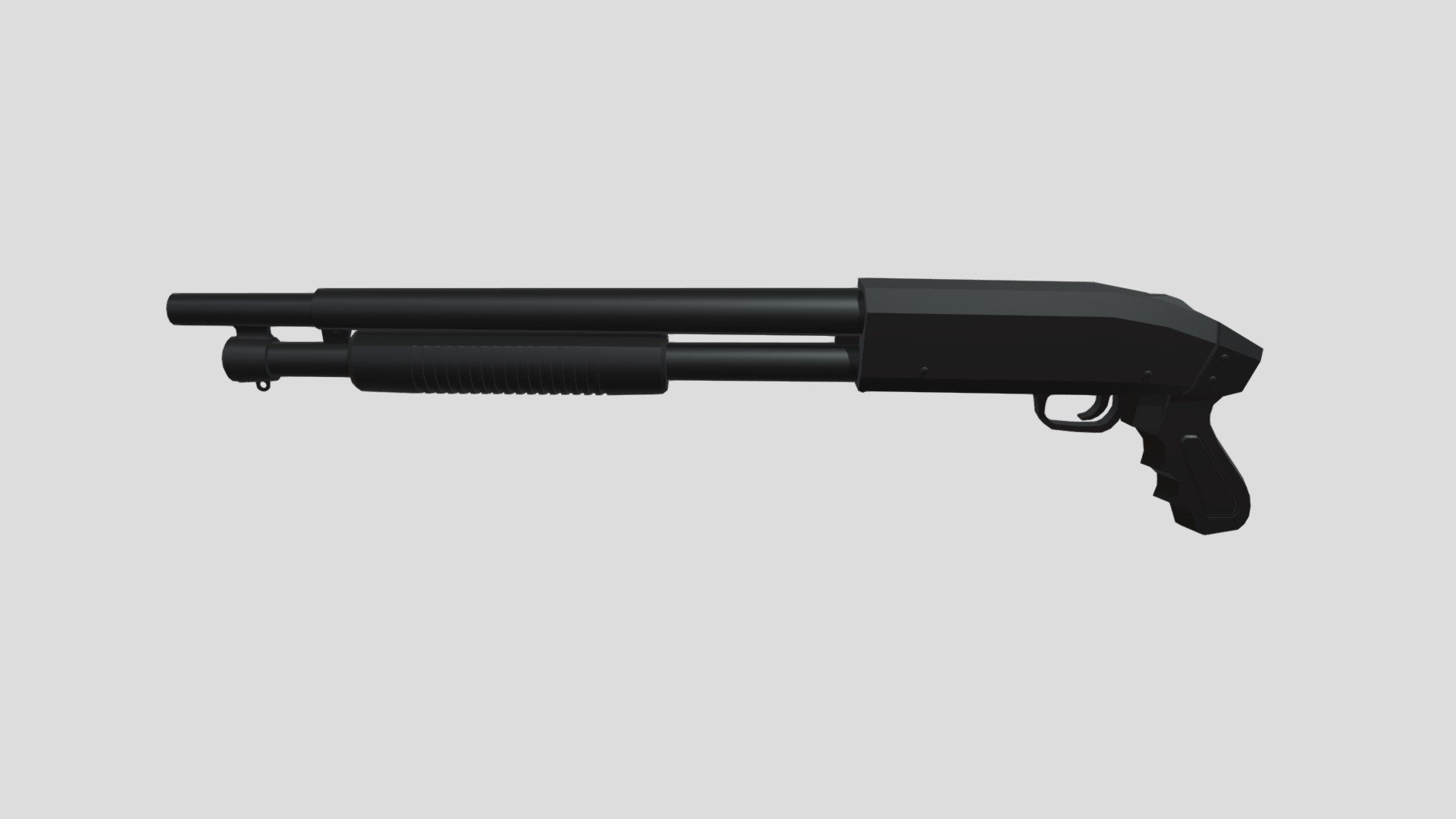 Low-poly Shotgun - Download Free 3D model by de.liu [0a7f380] - Sketchfab