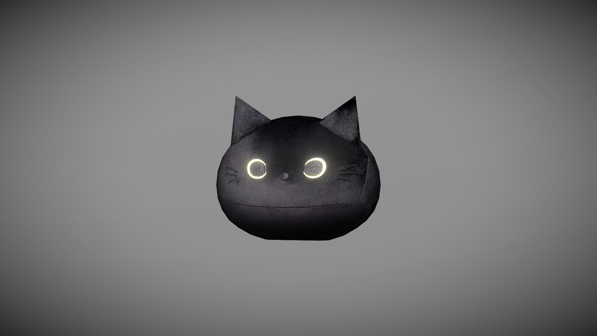Black Cat Head Plush - Download Free 3D model by dro (@drolavellan ...