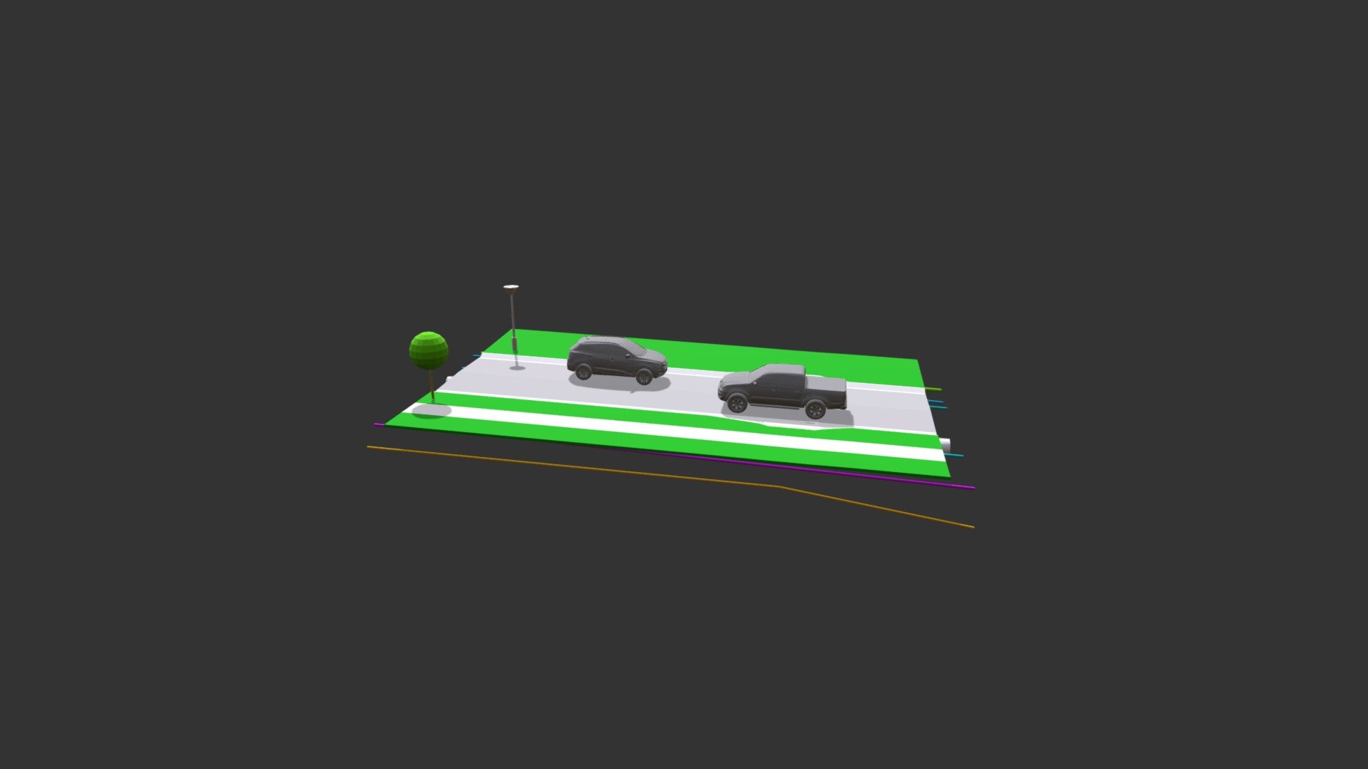 Urban Road Section - 3D model by quiltys [0a83c66] - Sketchfab