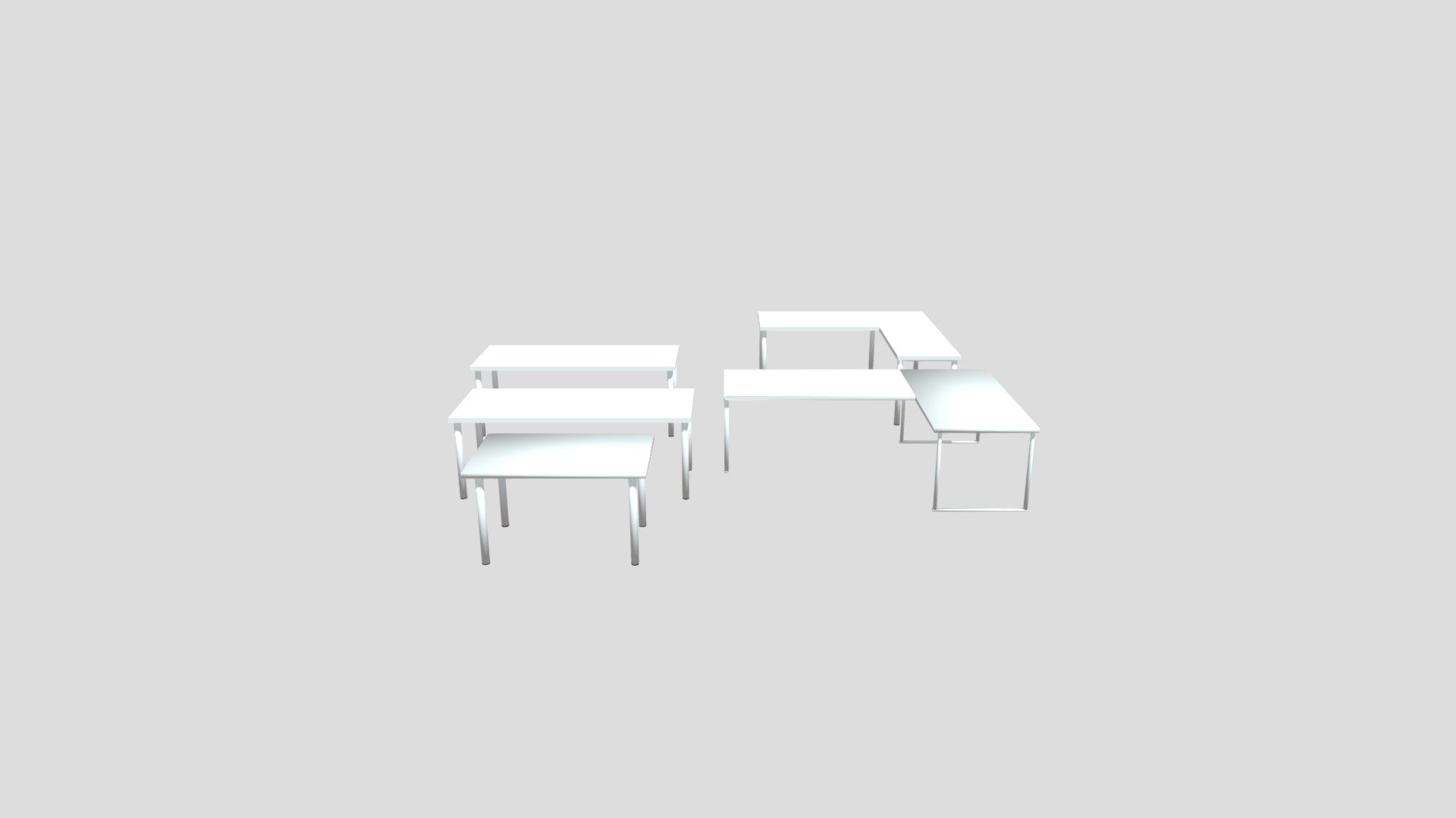Tables/desk set - Download Free 3D model by reegan.tallett [0a92c43 ...