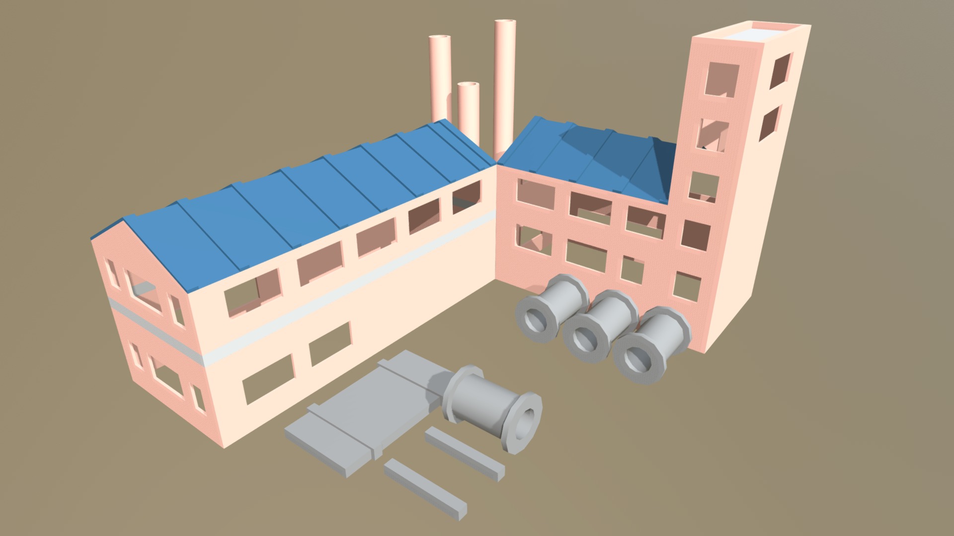 Factory - 3D model by alexdawn [0a97a9c] - Sketchfab