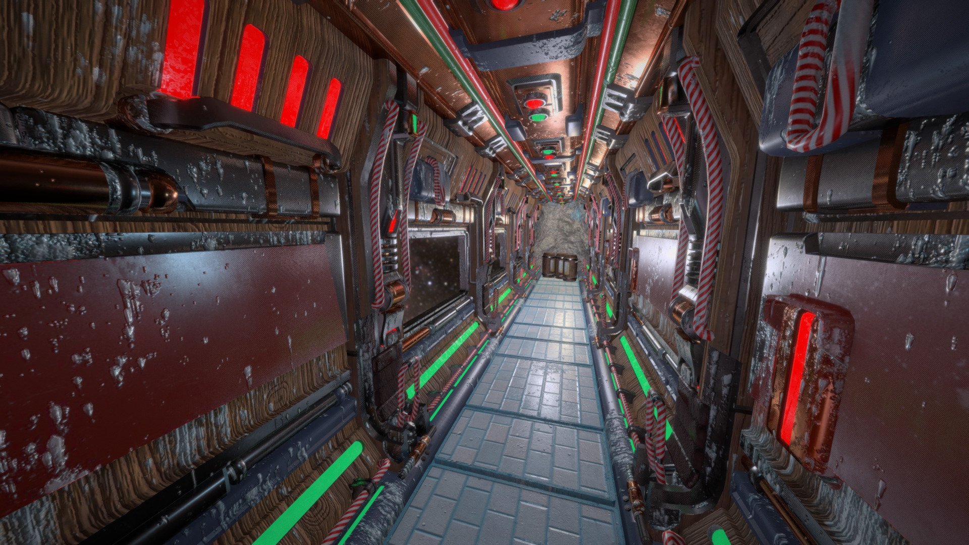 Santa's Moonbase - Sci-Fi Corridor Challenge - Download Free 3D model by Duznot (@duz_vr ...
