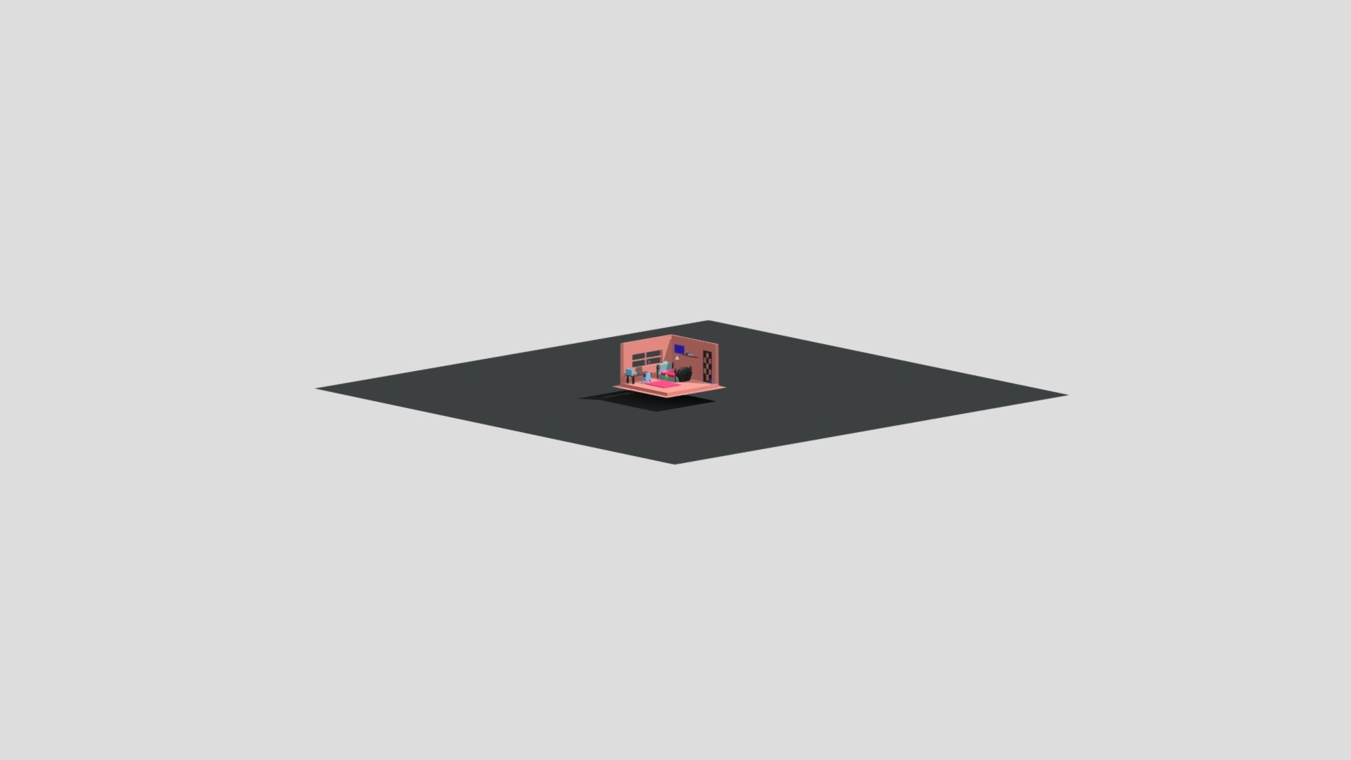 isometric children's room - Download Free 3D model by MrCow ...