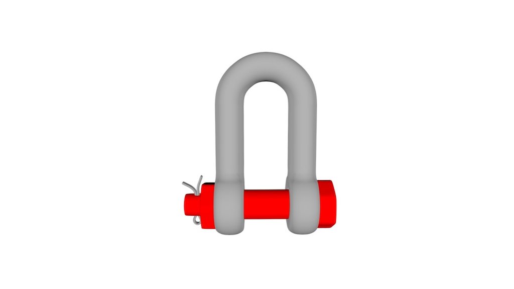 Forged Chain Shackle Round Pin D Type G-215 - 3D model by tountasmarine ...