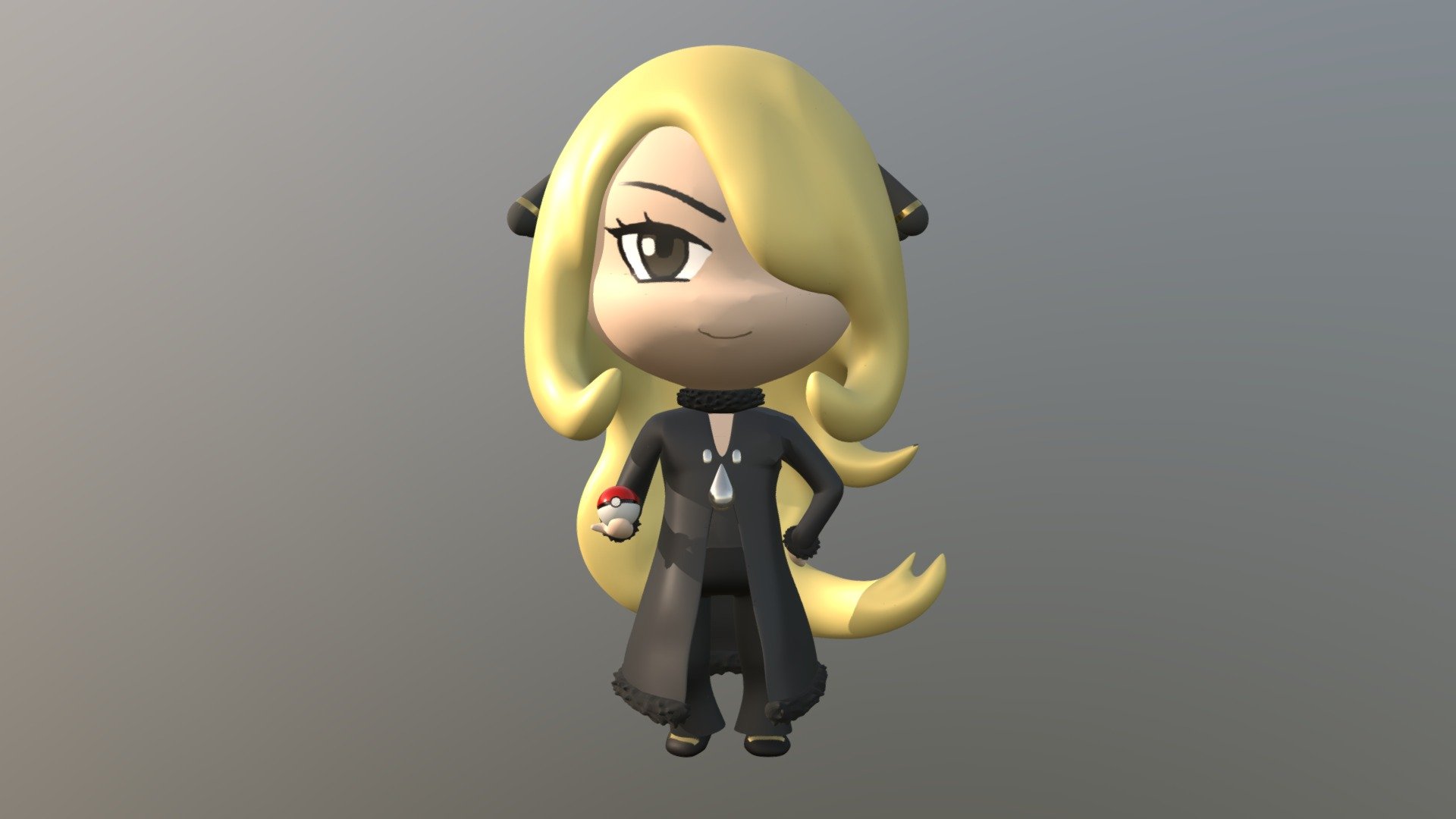 Pokemon Champion Cynthia - Download Free 3D model by PauM4 [0a9f5b9 ...