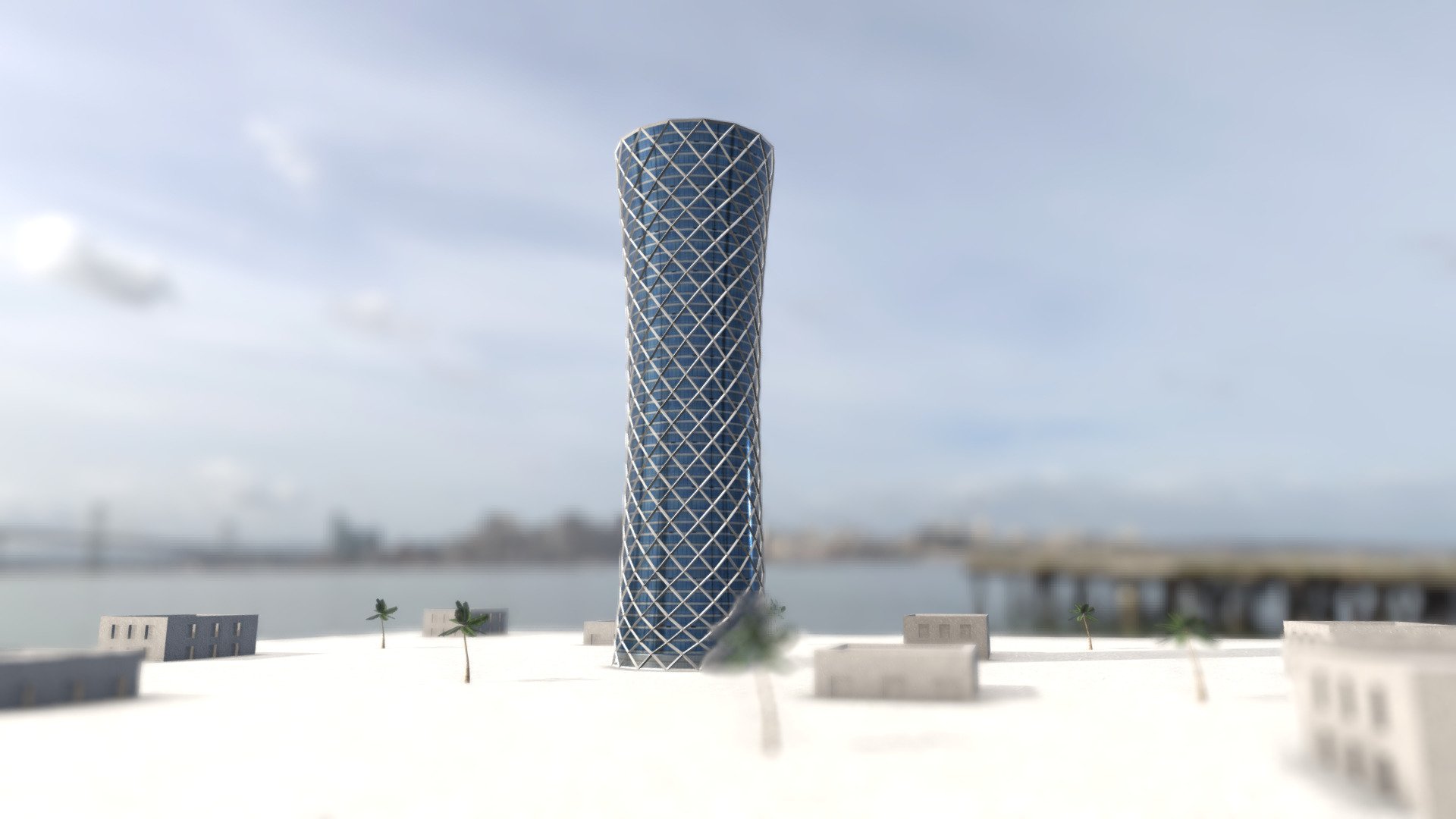 Tornado Tower Office Doha Qatar - 3D model by cuankiproduction [0aa1bdd ...
