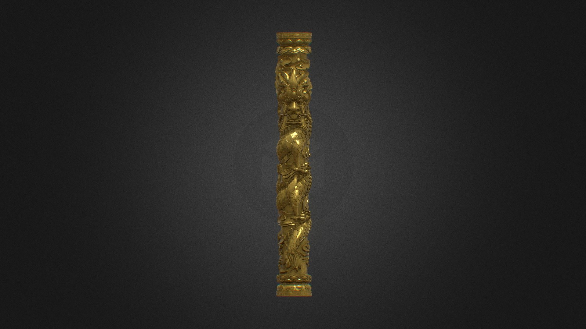 Coiling Dragon Column - Buy Royalty Free 3D model by okotaru ...