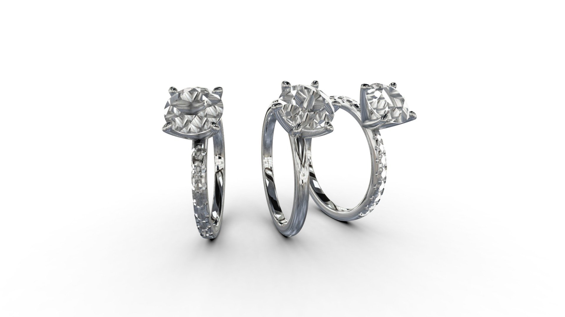 Round Gems Engagement Ring Samples - 3D model by Luis Rocha ...