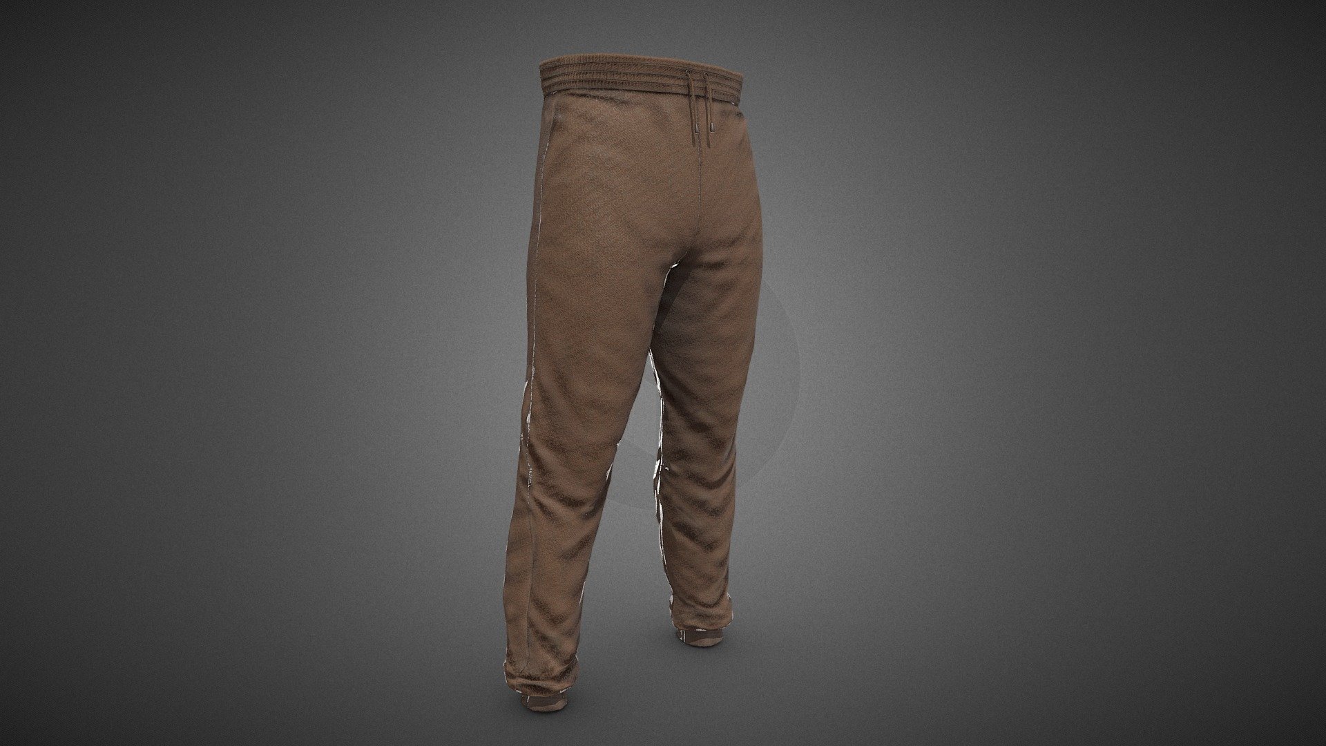 Brown Stonewashed Jogger Pants - Buy Royalty Free 3D model by CG ...
