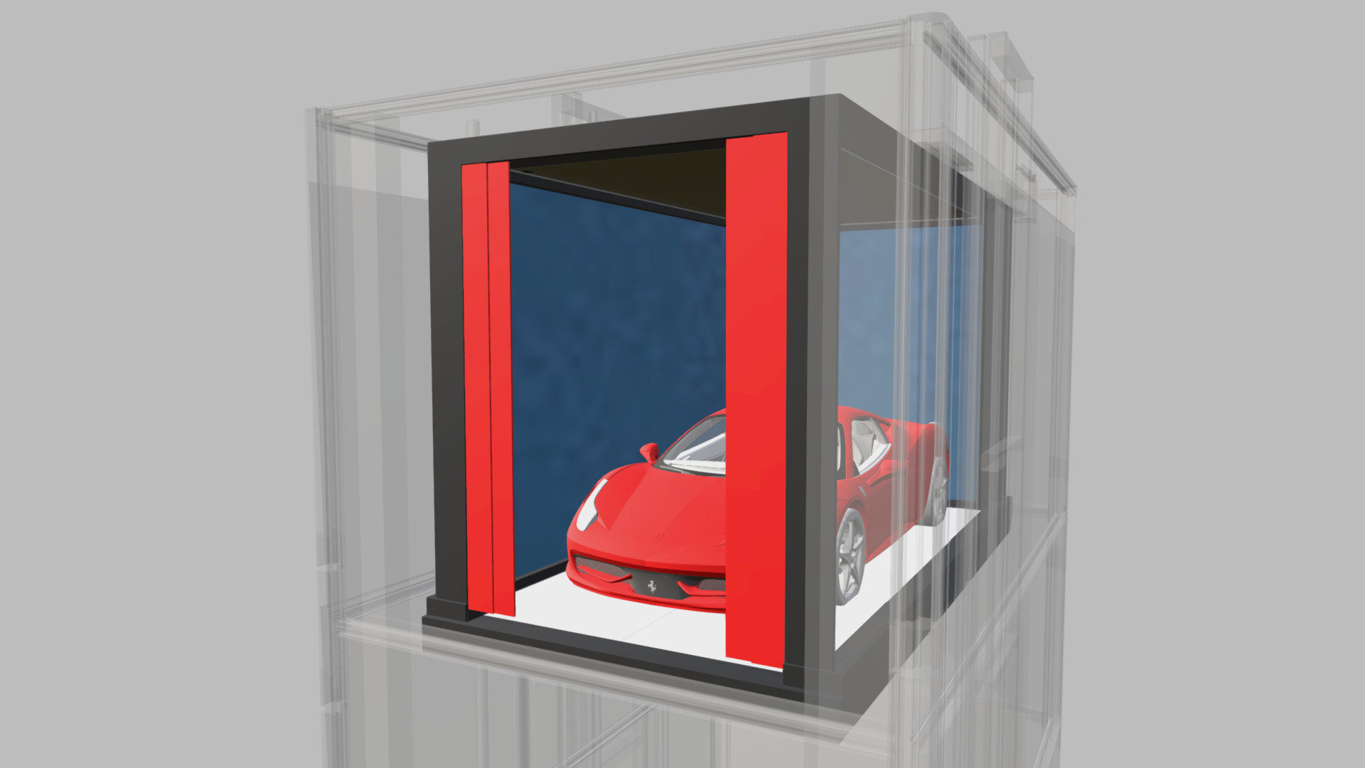 Car Elevator Wall (RITA - Light Blue) - 3D model by kairoselevator ...