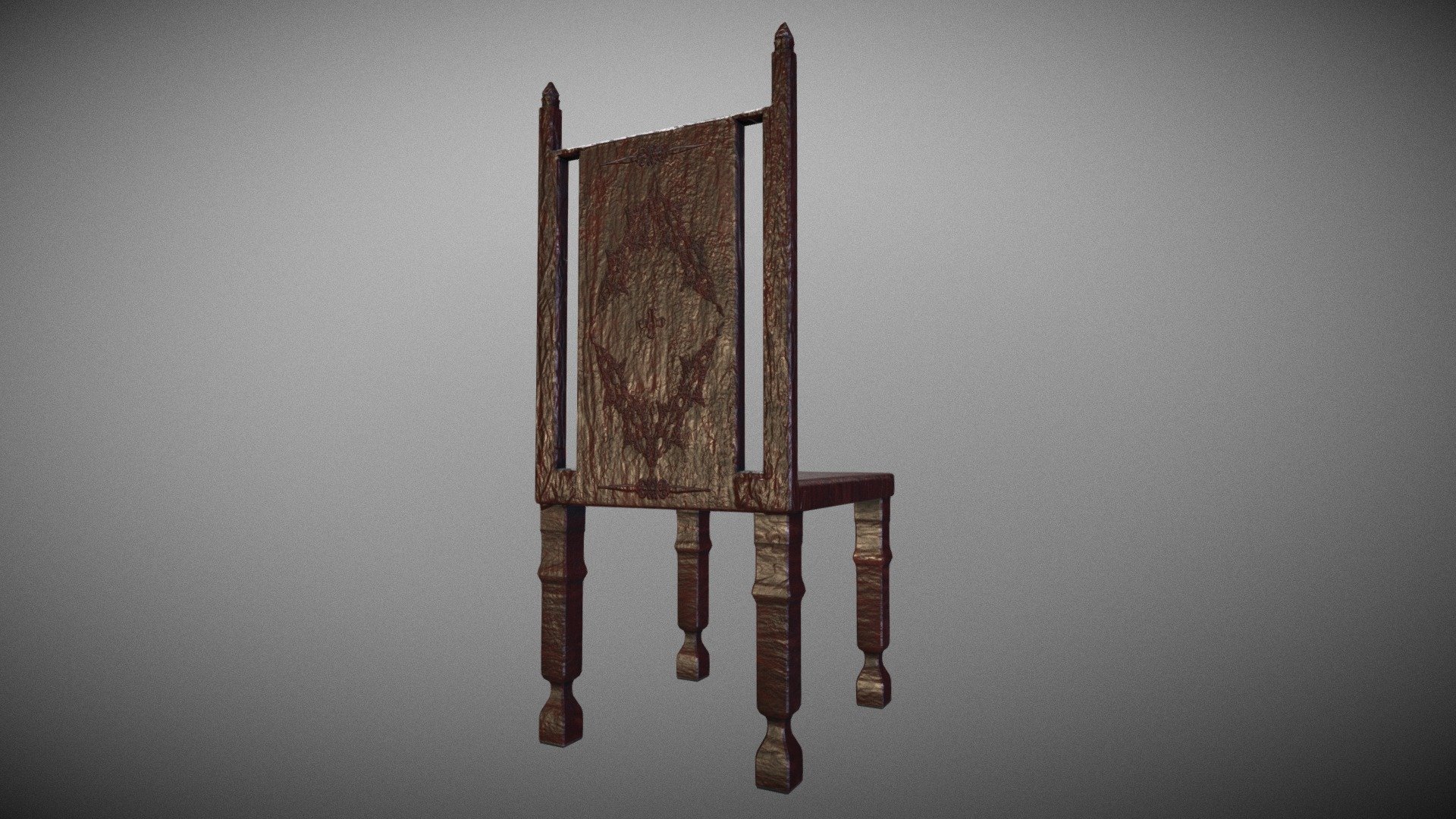 15th Century Medieval Chair (Low Poly) - Buy Royalty Free 3D model by ...