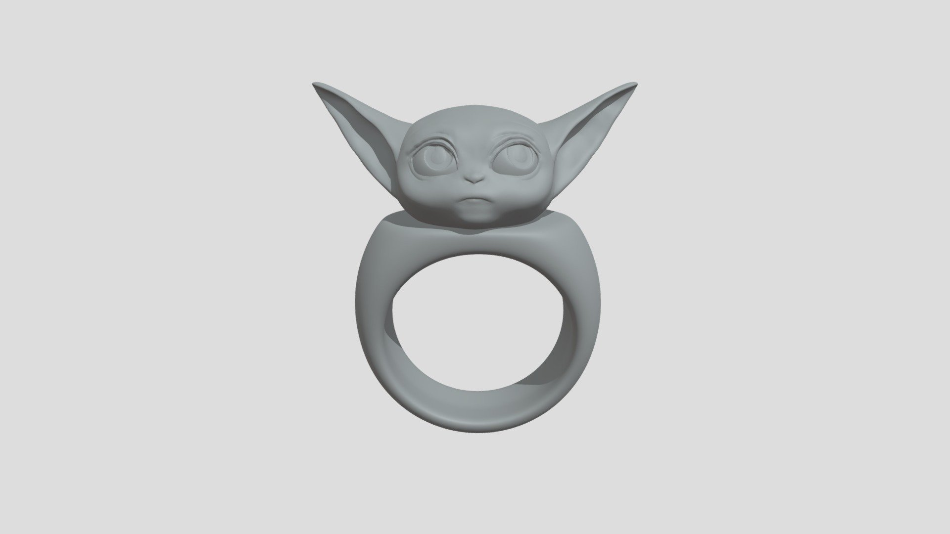 Ring with Grogu - 3D model by rinattt44 [0aaffa5] - Sketchfab