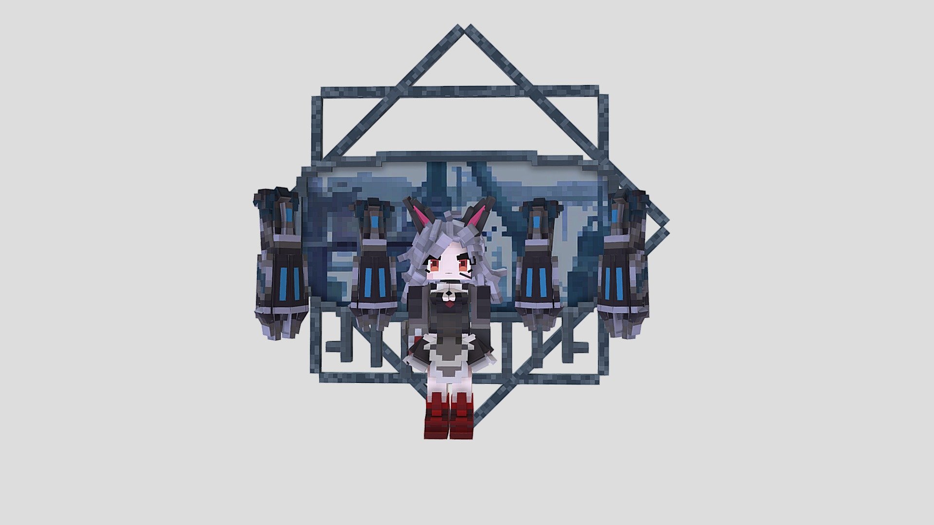 Character - Cyber Cat Lady - 3D model by DreamCraft Studio [0ab0ade ...