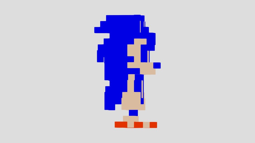 voxel sonic - A 3D model collection by vale 3d models low poly ...