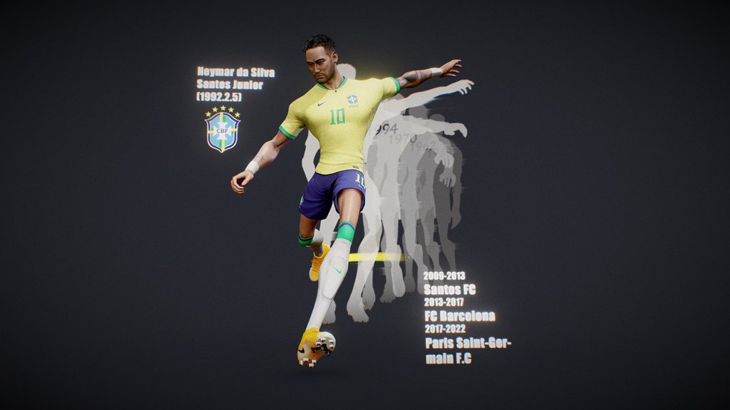 Neymar Jr - A 3D model collection by ynaia.curityba - Sketchfab