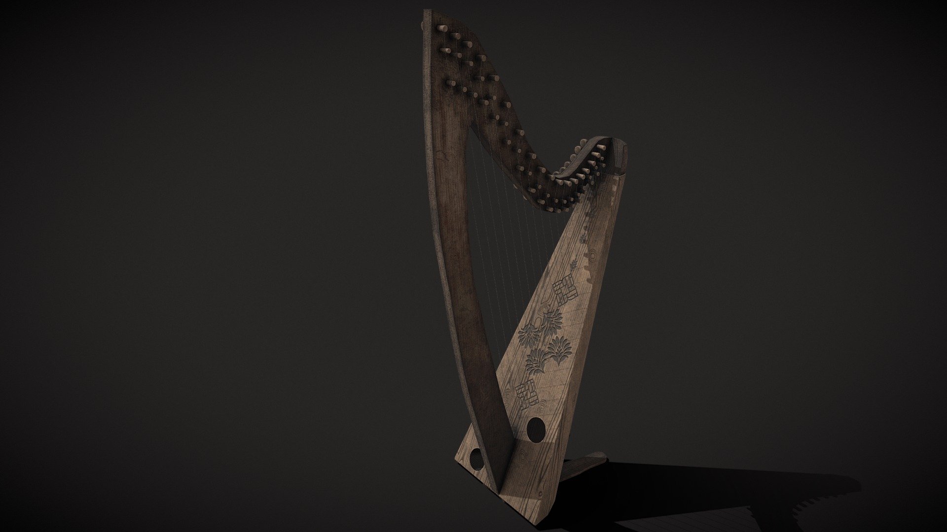 Medieval_Harp_FBX - Buy Royalty Free 3D model by GetDeadEntertainment ...