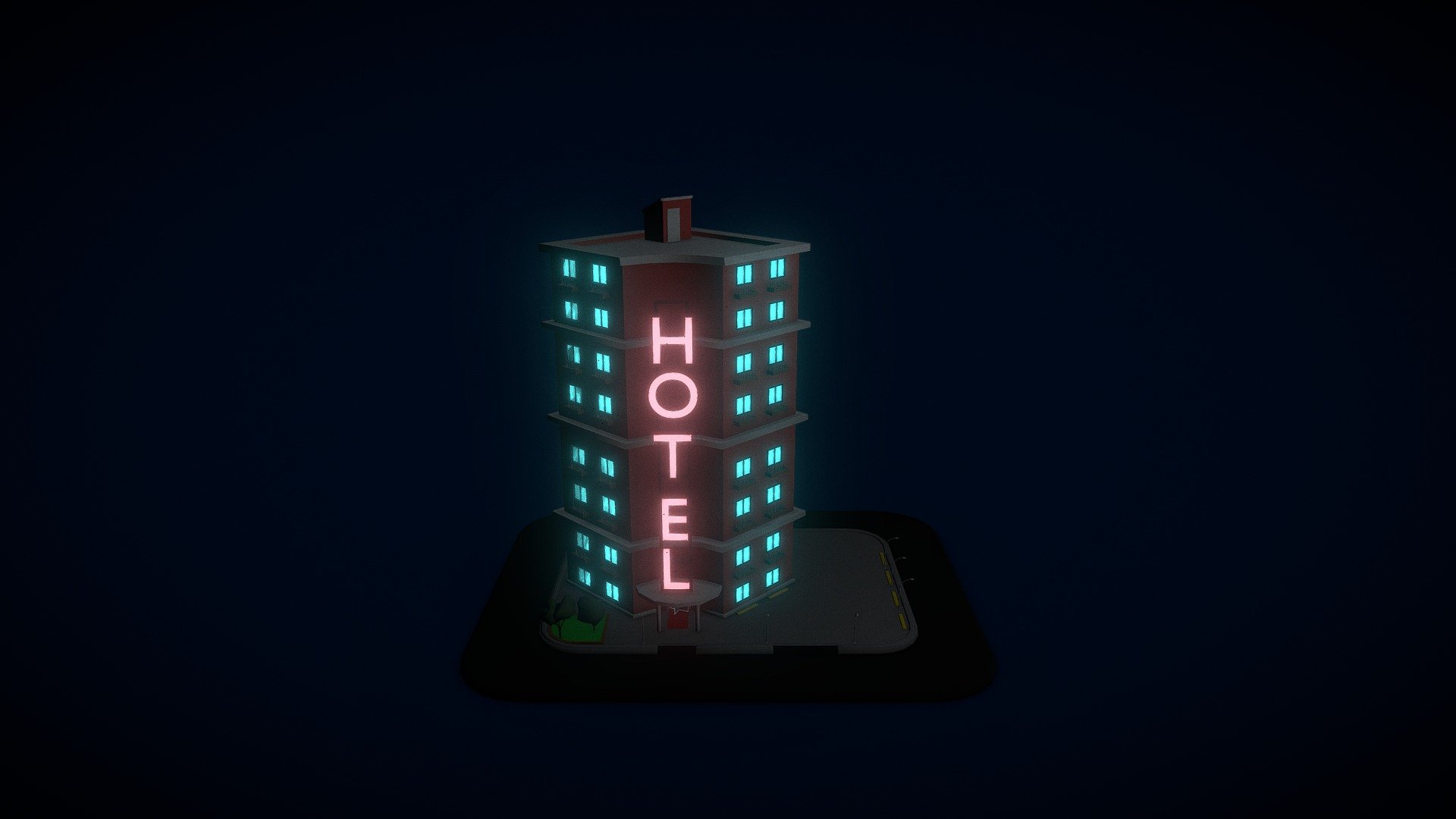 Hotel Low Poly - Download Free 3D model by CarlosNeto [0ac7d82] - Sketchfab