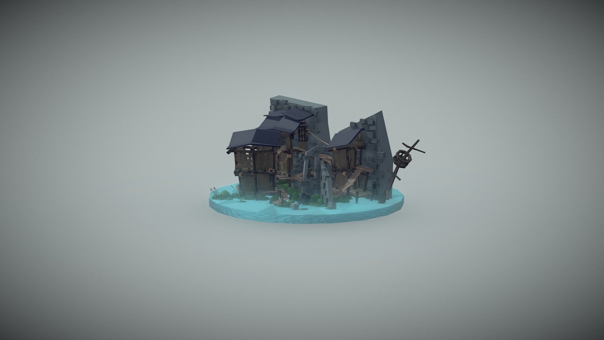 Marsh Town - 3D model by MLKH [0ac93a4] - Sketchfab