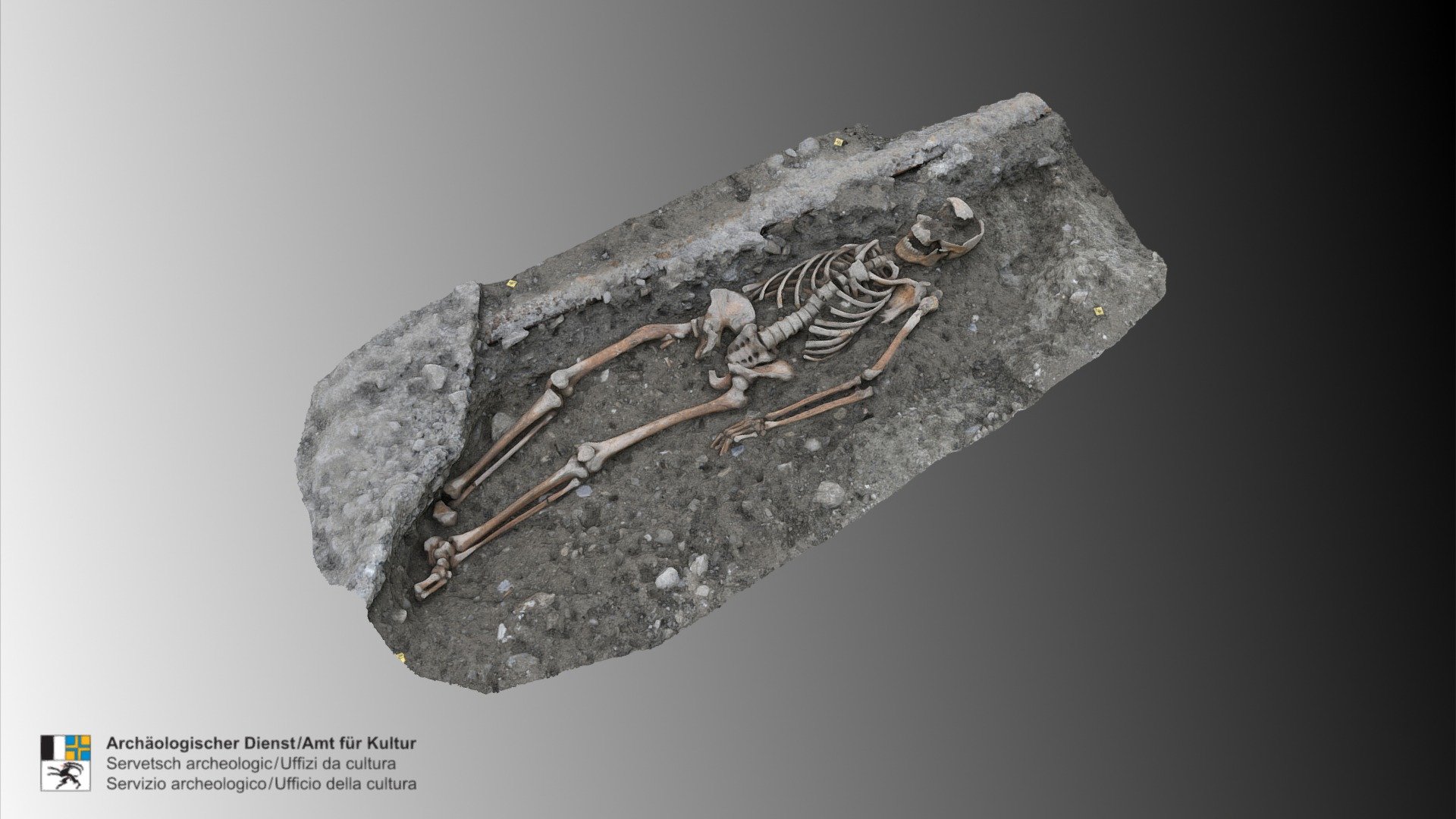 Via Casut, Grab 1 ¦ Sagogn - 3D model by Archäologischer Dienst ...