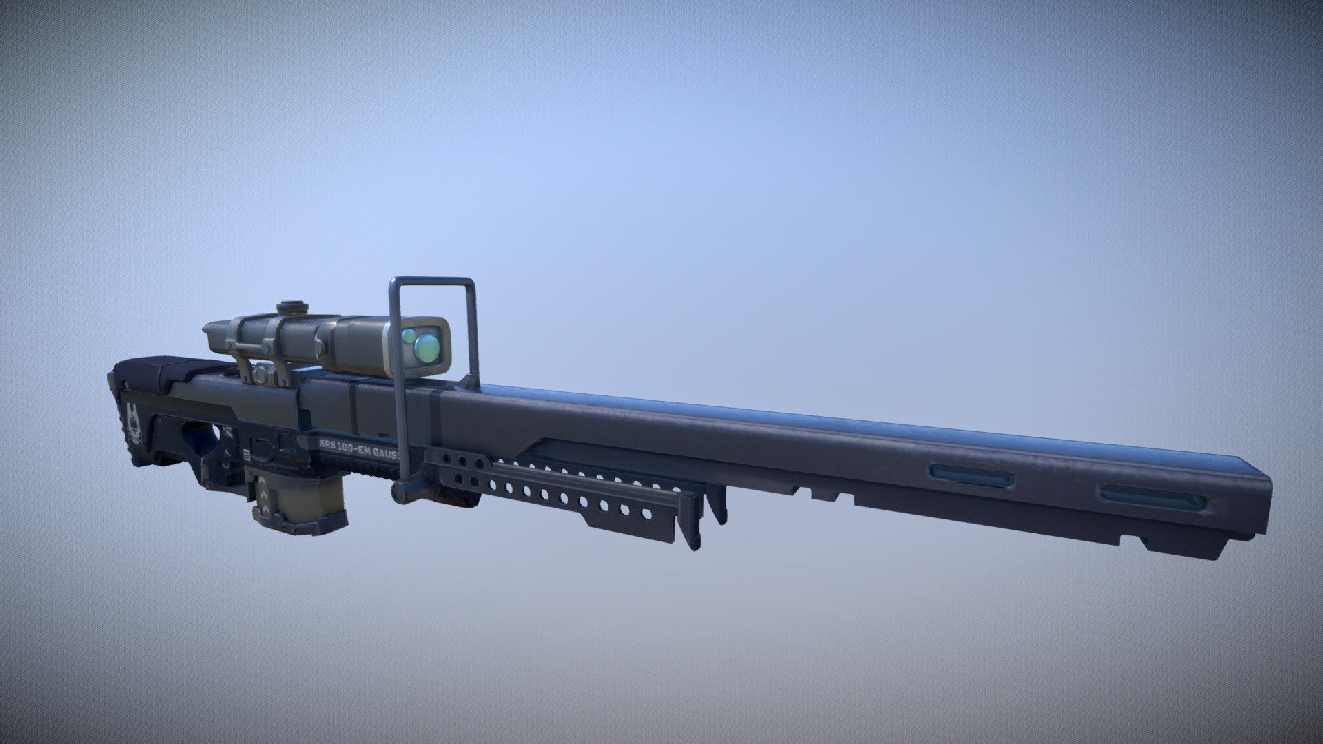 SRS100-EM Gauss Sniper (Downfall an ODST story) - 3D model by Shadow ...