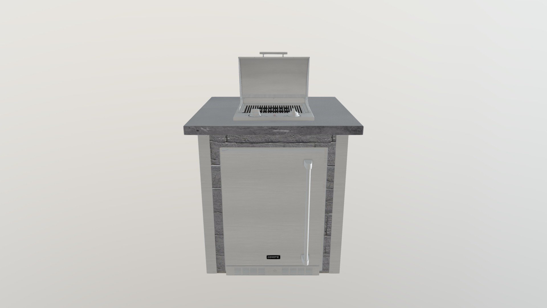 RTAC-E3 Weathered Wood Gray Counter - 3D model by Furniture 3D ...