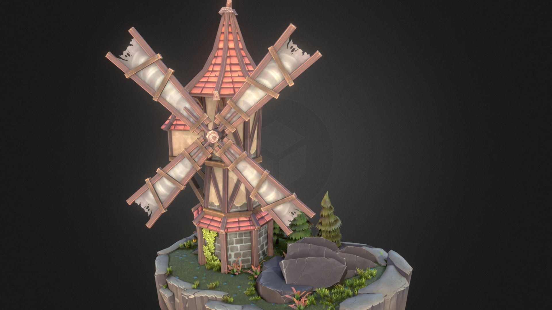 Windmill - Buy Royalty Free 3D model by Polygrade3D [0ad07b7 ...