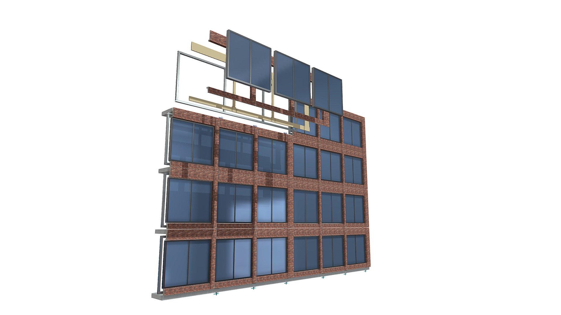 INF 85 Return Panels Brick Facade - 3D model by CLARK PACIFIC ...