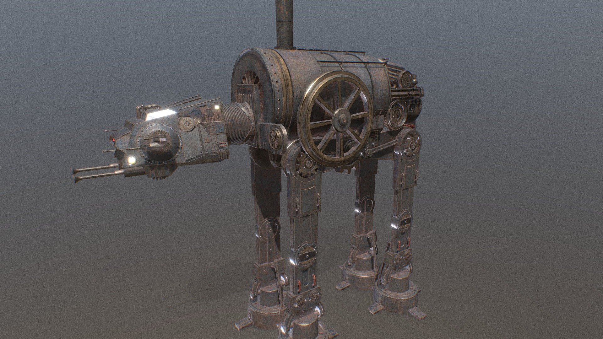 ATAT Steampunk - 3D model by Takiguti [0ad27aa] - Sketchfab