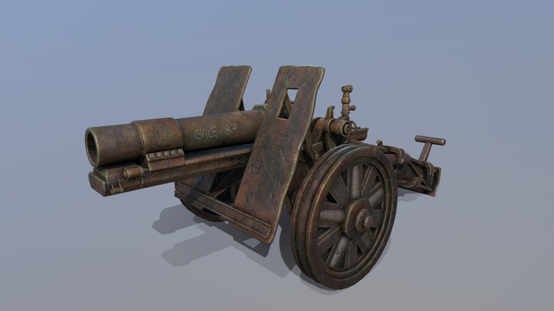 German artillery 15cm SIG 33 - 3D model by guillaume bolis (@guillaume ...