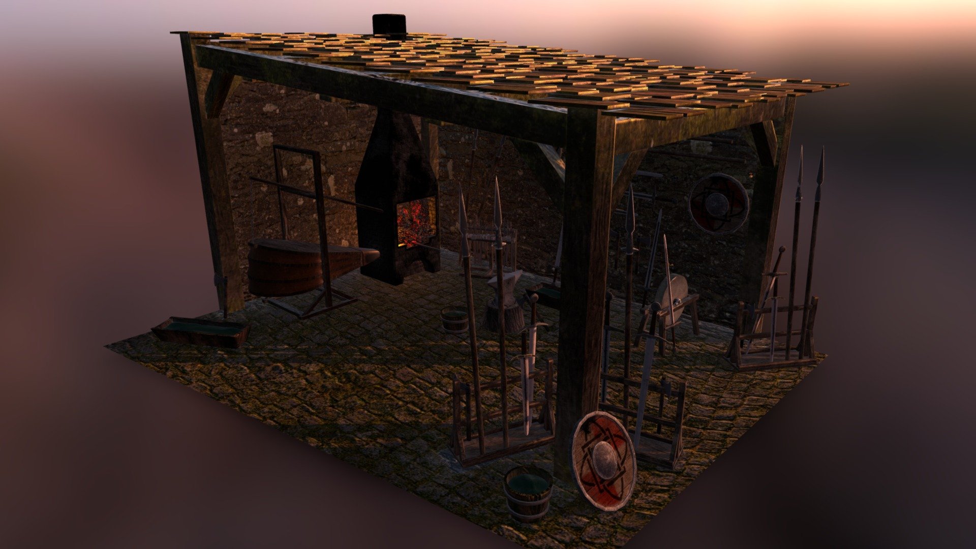 Blacksmith Forge - 3D model by RBG_illustrations [0ae002e] - Sketchfab