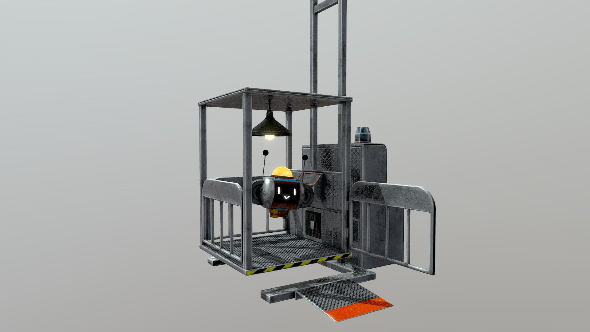 Elevator + Lamp + Drone - 3D model by Joëlla (@joellavandijk) [0ae482f] - Sketchfab