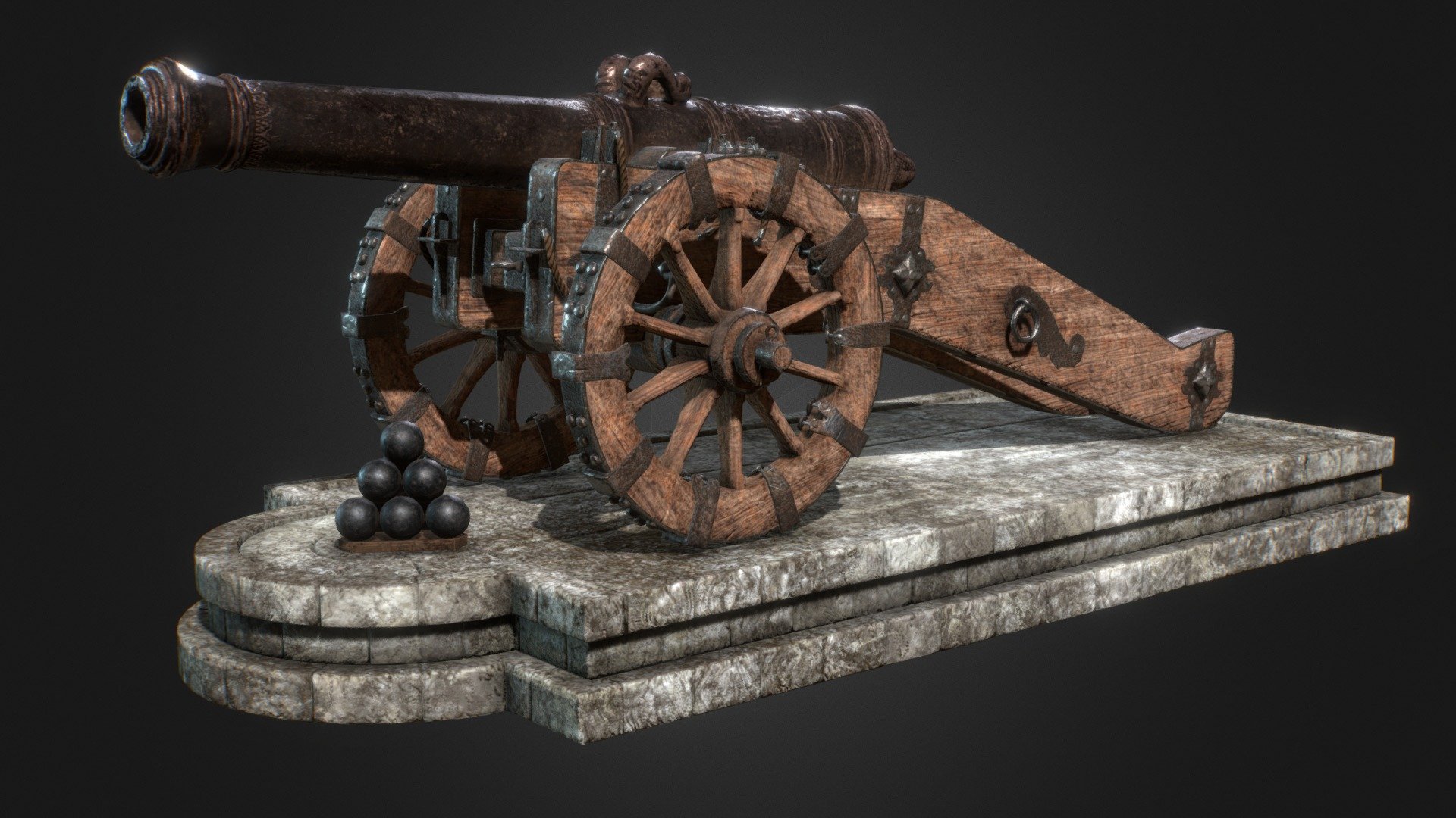 Cannon low poly - Download Free 3D model by L_Krajewski [0ae74b0 ...
