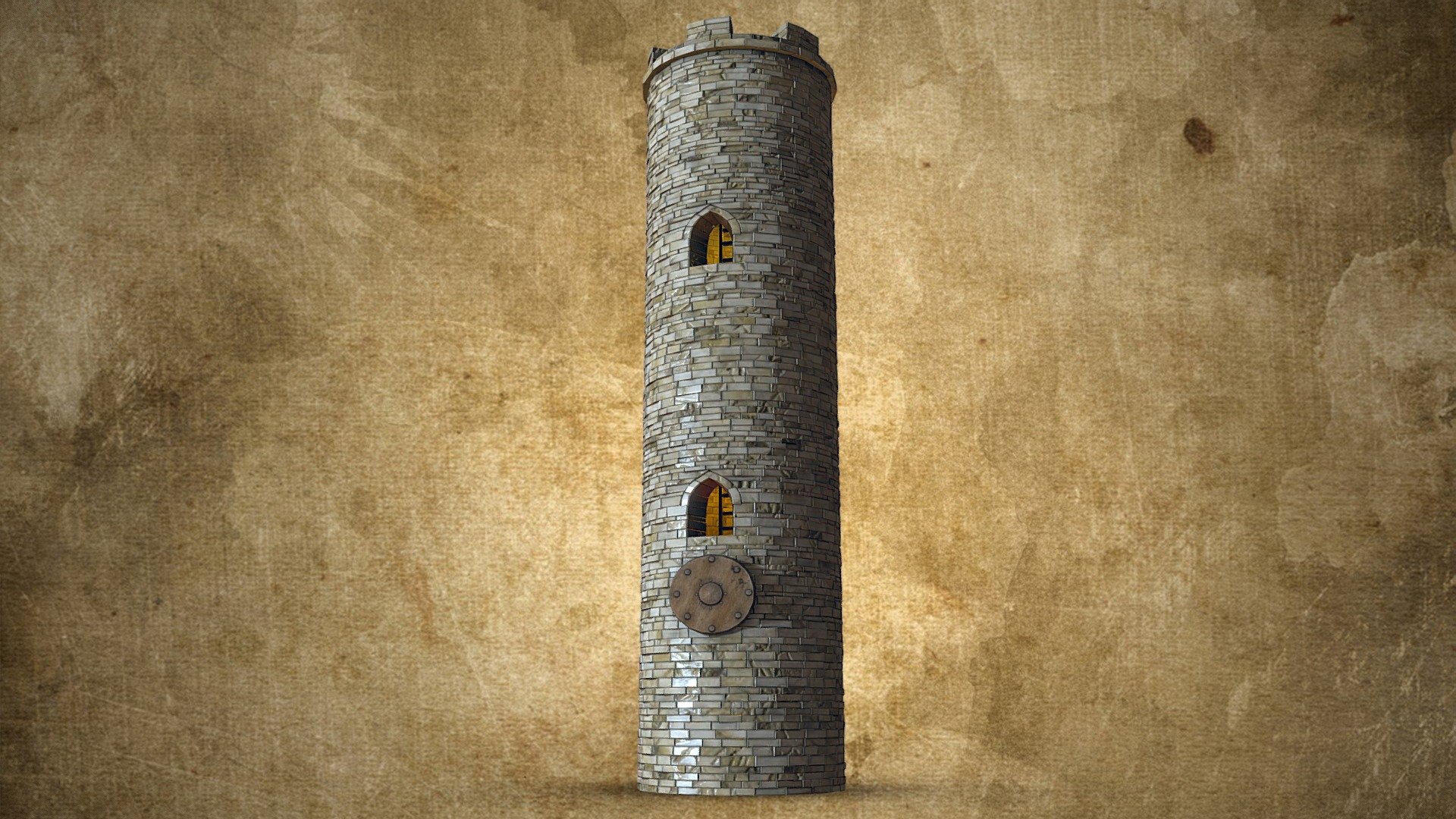 Medieval stone tower - Download Free 3D model by Orpind (@leondp ...