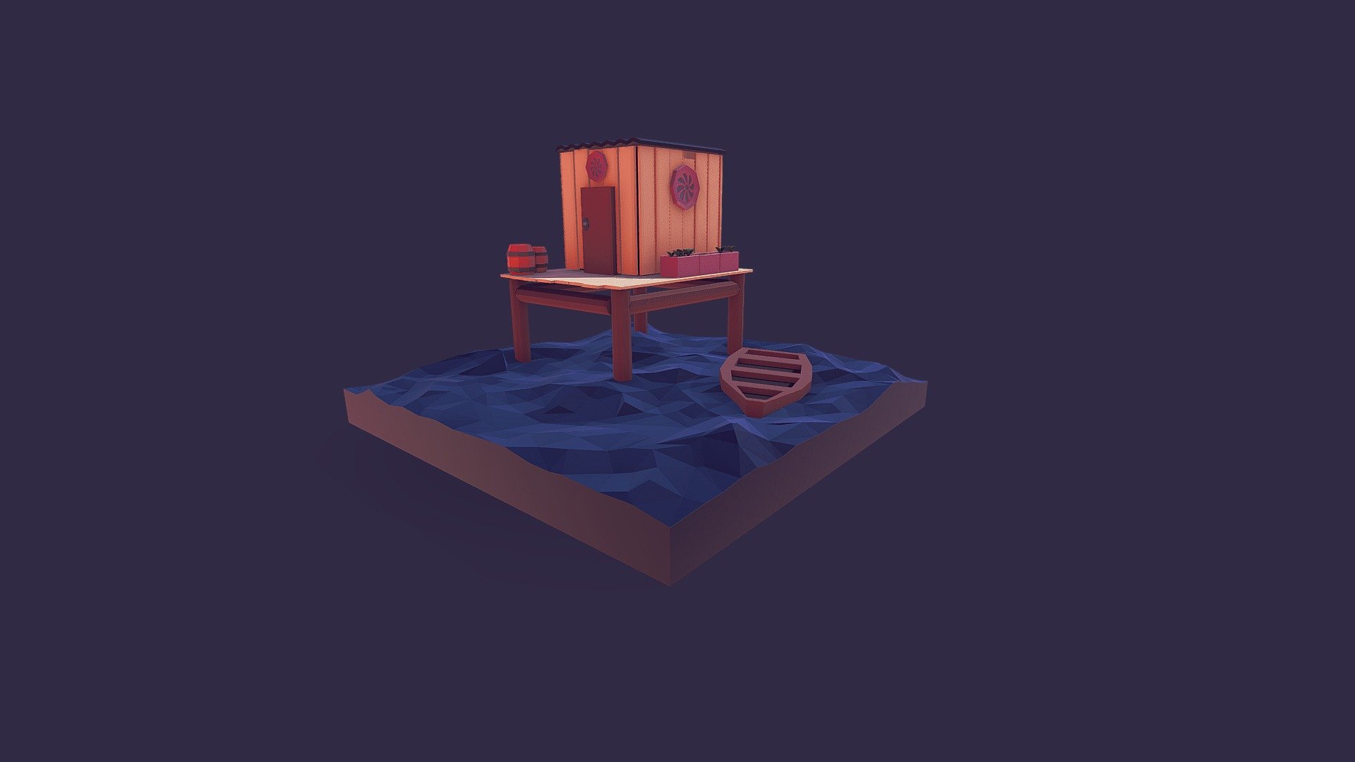 Climate Change - House over water - 3D model by Xanthe Pollard ...
