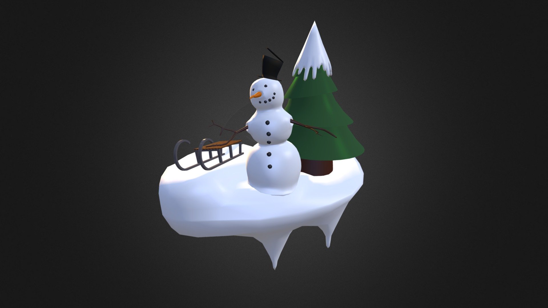 Winter Scene - Download Free 3D model by Sammey [0aeb69f] - Sketchfab