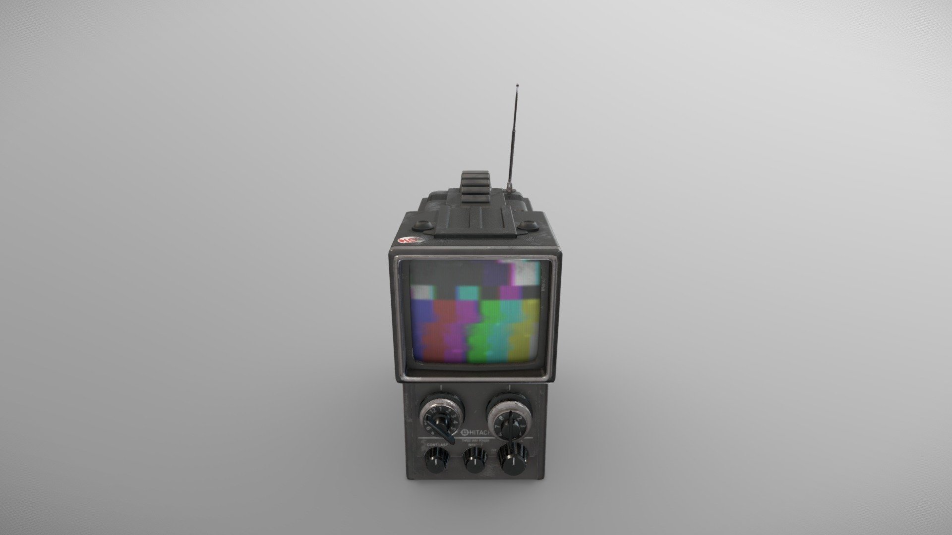 Hitachi K-1100 Portable TV (1979) - 3D model by Sydney Sahagun ...