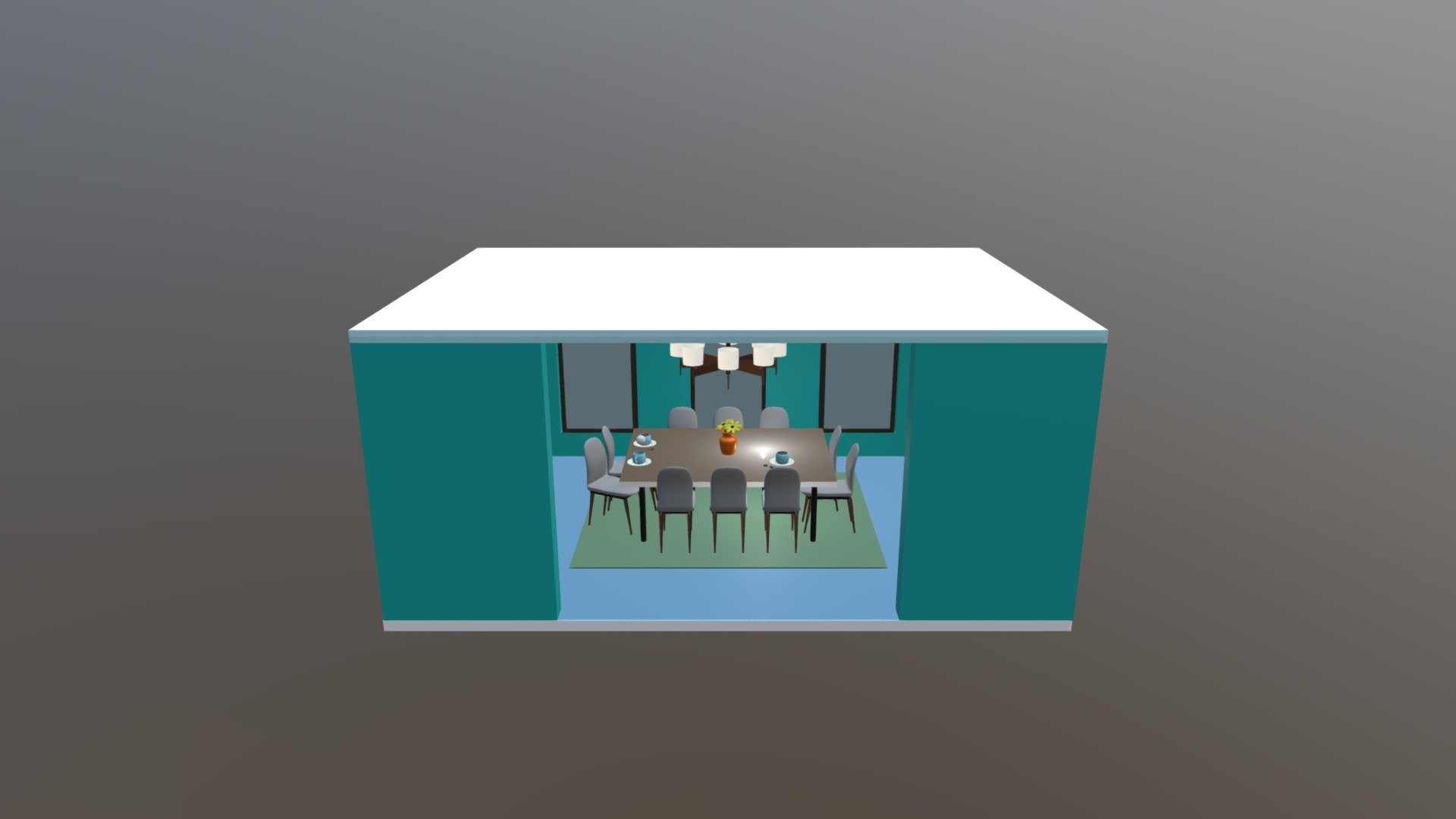 Dining Room - Download Free 3D model by Flipper9 [0aee2f9] - Sketchfab