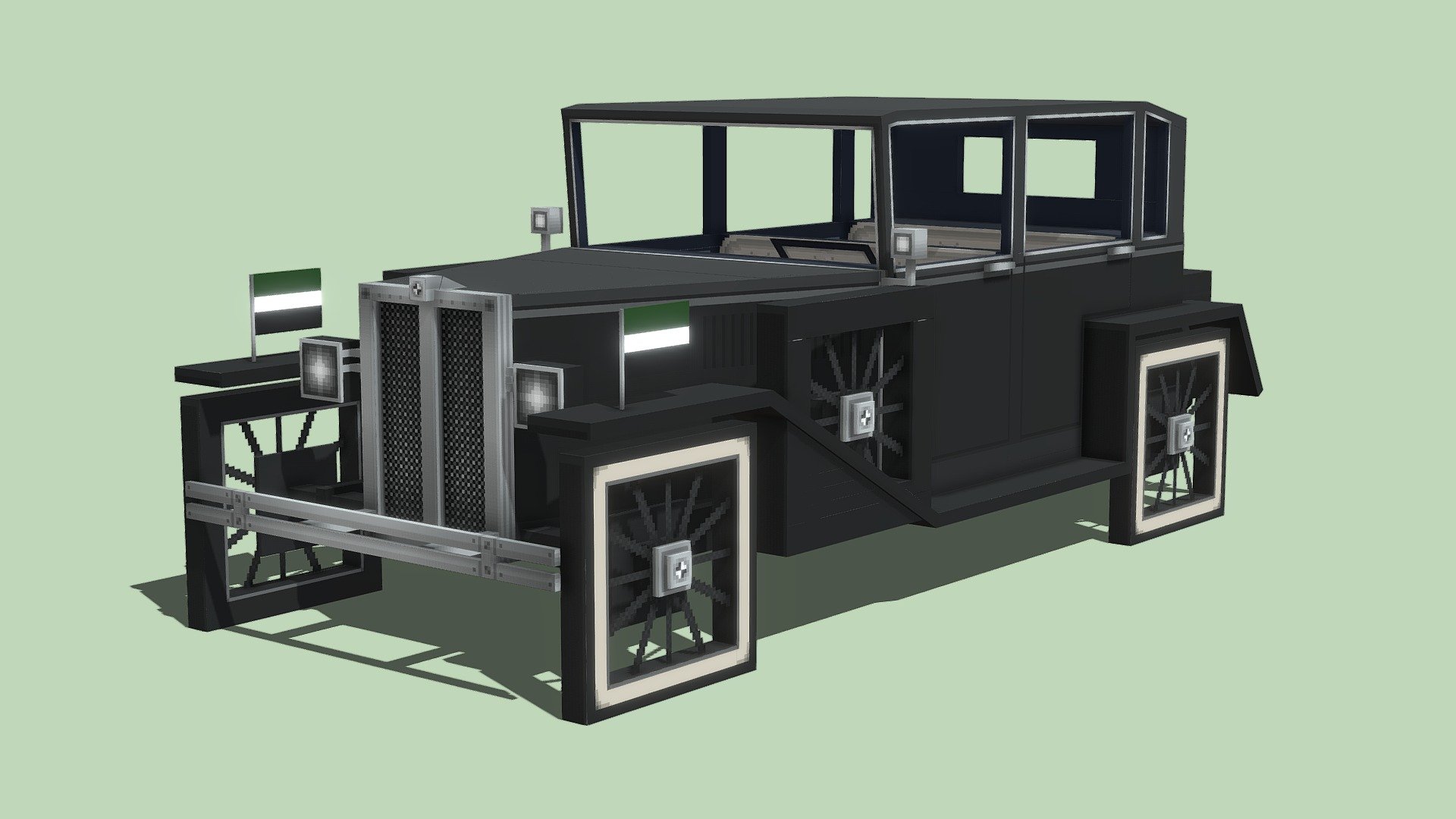 blockbench luxury governmental retro car - 3D model by qwite40 [0aef25f ...
