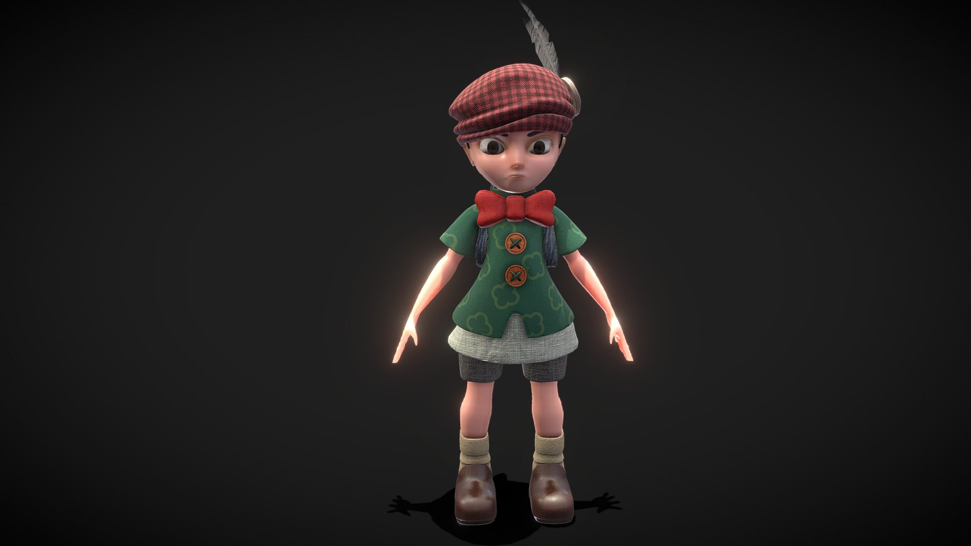 Girl Character - 3D model by Rishav Gupta (@Rishav_Gupta) [0af23b9 ...