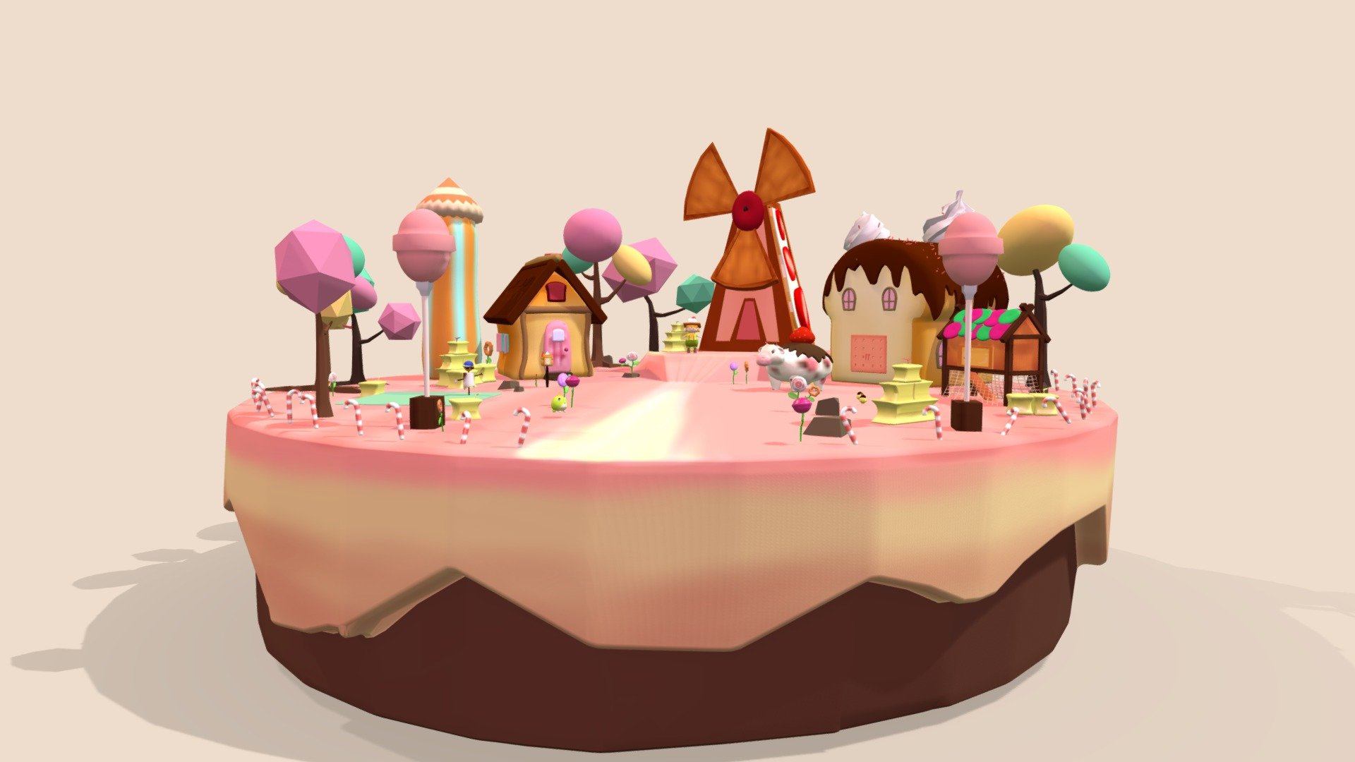 Sweet Farm - 3D model by amonwan.km [0af3b92] - Sketchfab