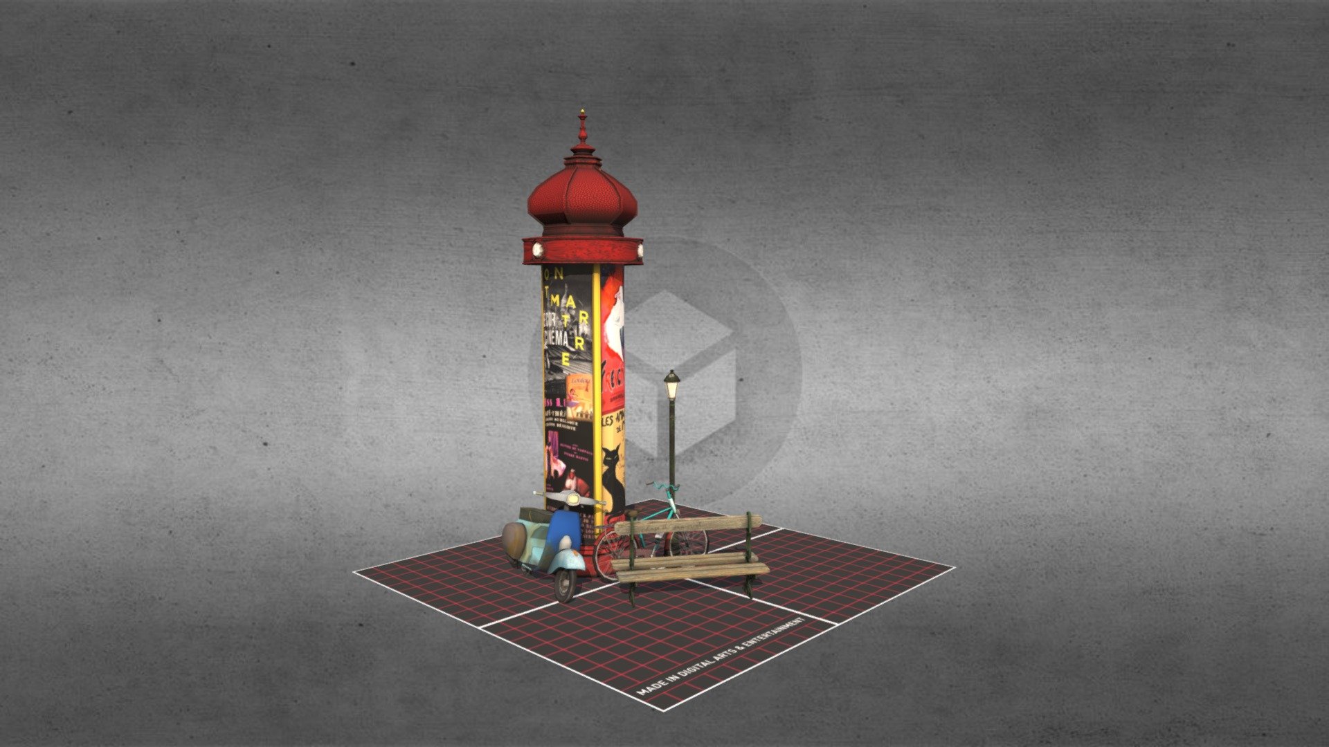 5 Props Montmartre - 3D model by Jo.R [0af438e] - Sketchfab