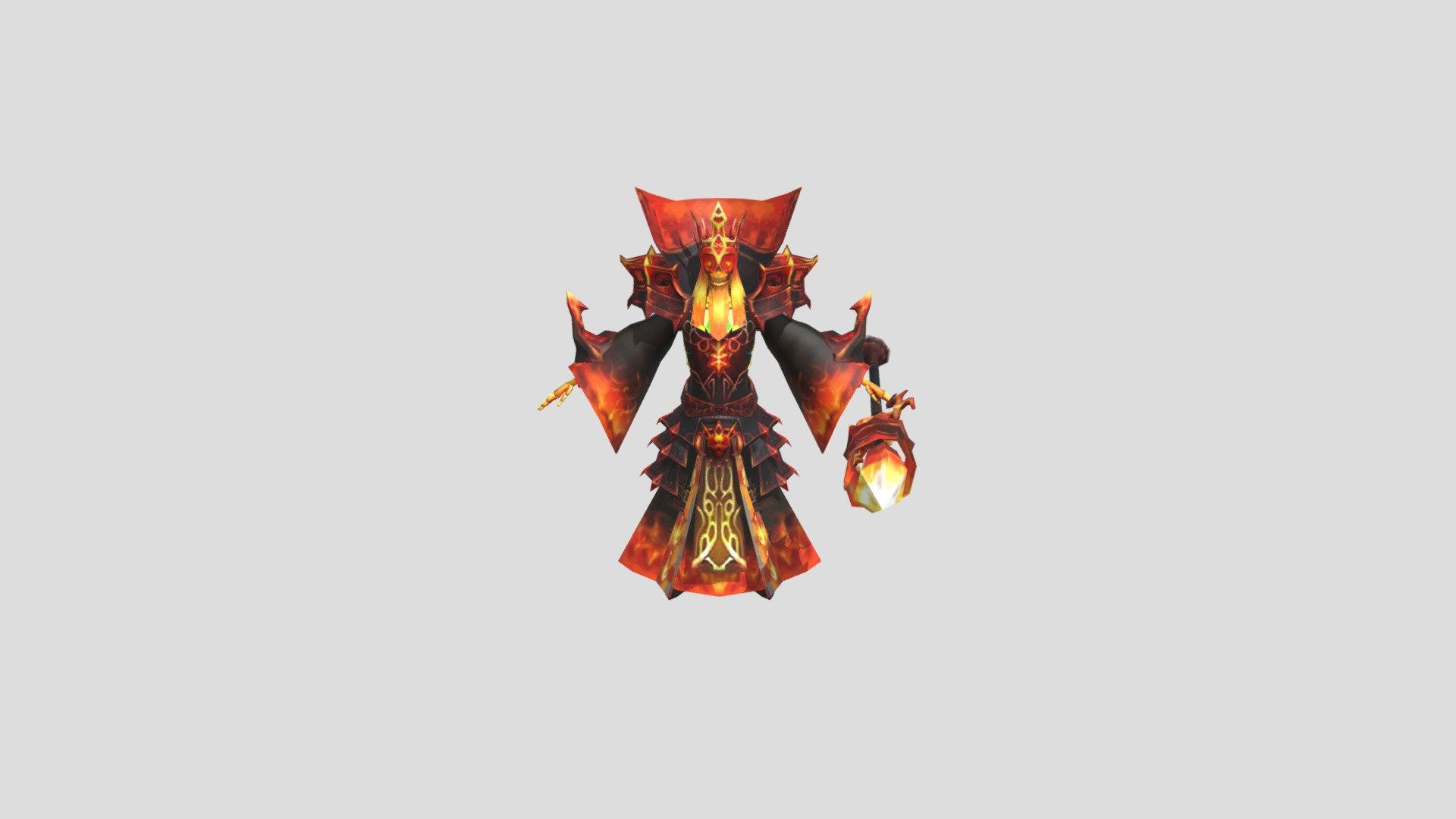 Monster Skeleton Mage Elite Magma King's raid - Download Free 3D model ...