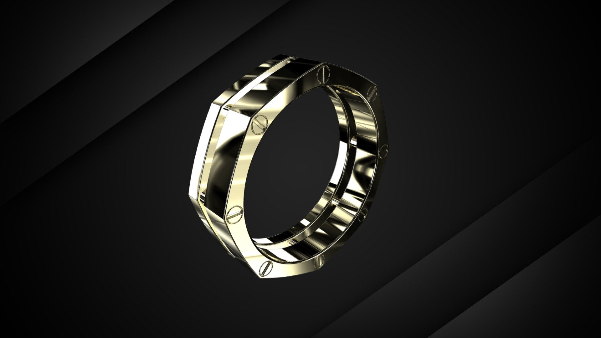 Screws Ring V2 - 3D model by Luis Rocha (@TherochaDesigner) [0af765d ...