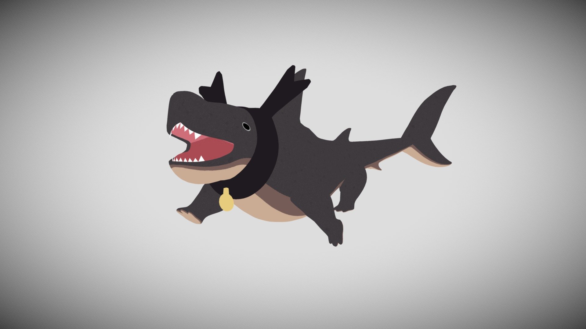 Dog Shark walk cycle - 3D model by MightyClawsDracoson (@MCDracoson ...