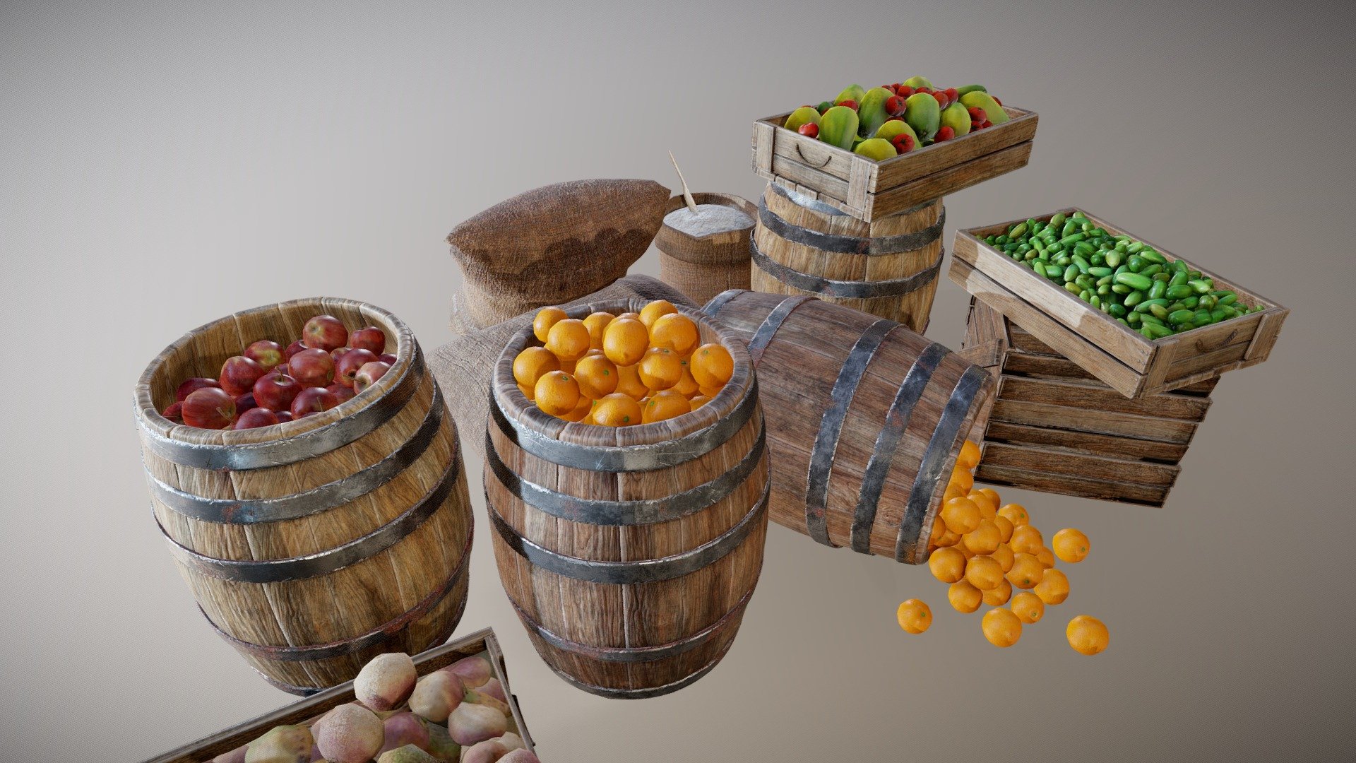 Market Props - 3D model by Karina (@KarynaTrychyk) [0af9908] - Sketchfab