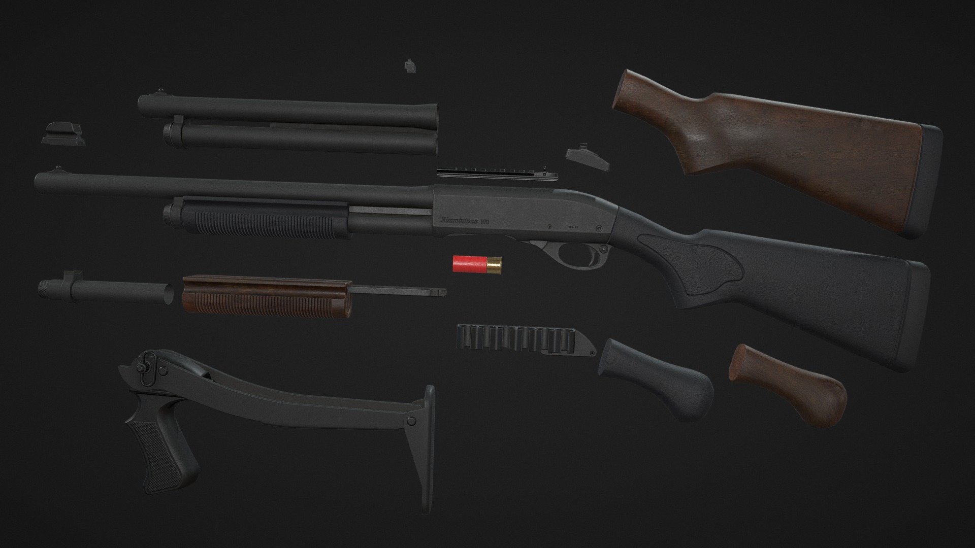 REMINGTON 870 - Buy Royalty Free 3D model by MarcusG94 [0afb7ff ...