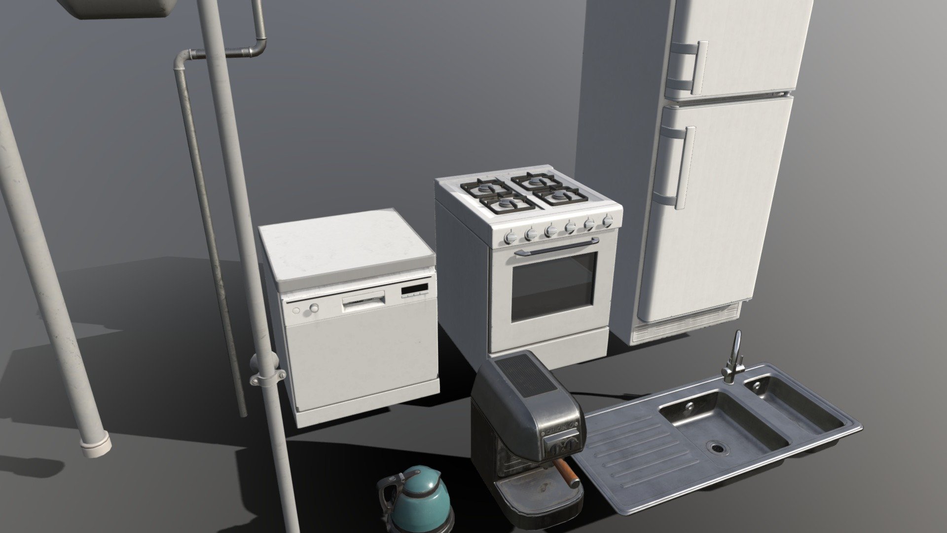 Kitchen Appliances - Download Free 3D model by Nicolai Kilstrup (@nkilstrup) [0b01a39] - Sketchfab