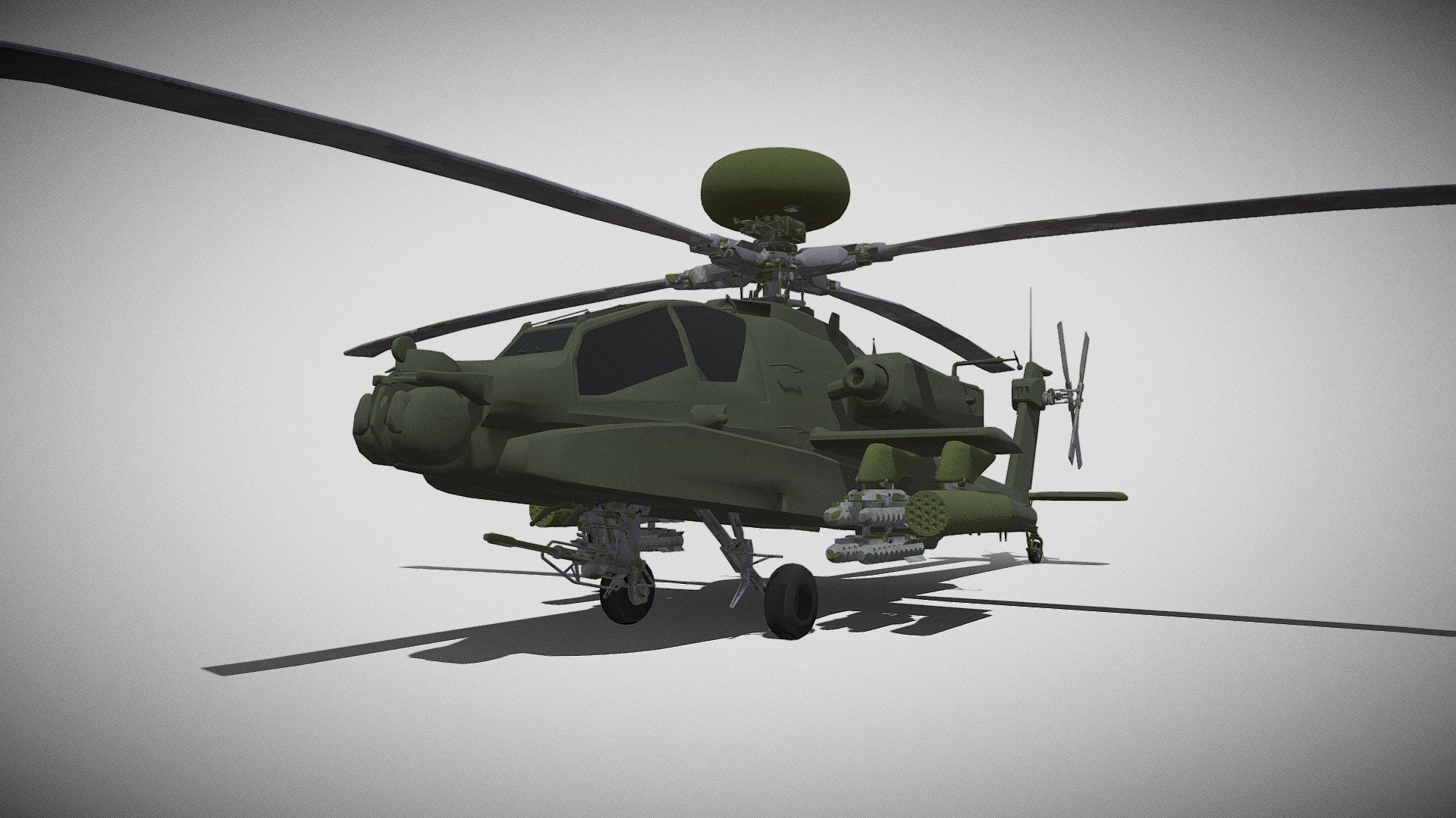 Apache AH 64D(low poly) - 3D model by muhtasim24 [0b024bb] - Sketchfab